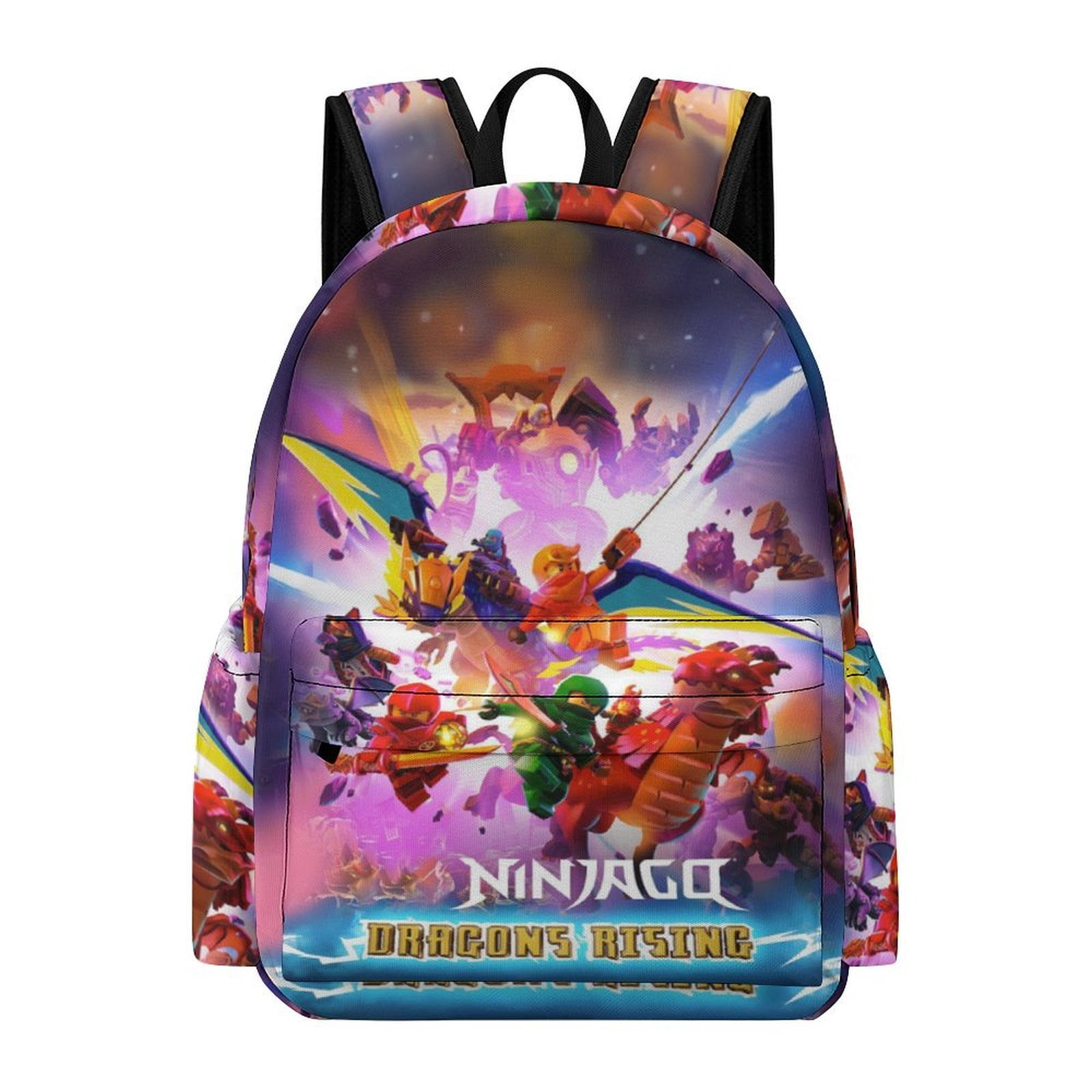 16.5In Ninj-,AG0 Backpack Front Pocket Cute Knapsack Cartoon Daypack ...