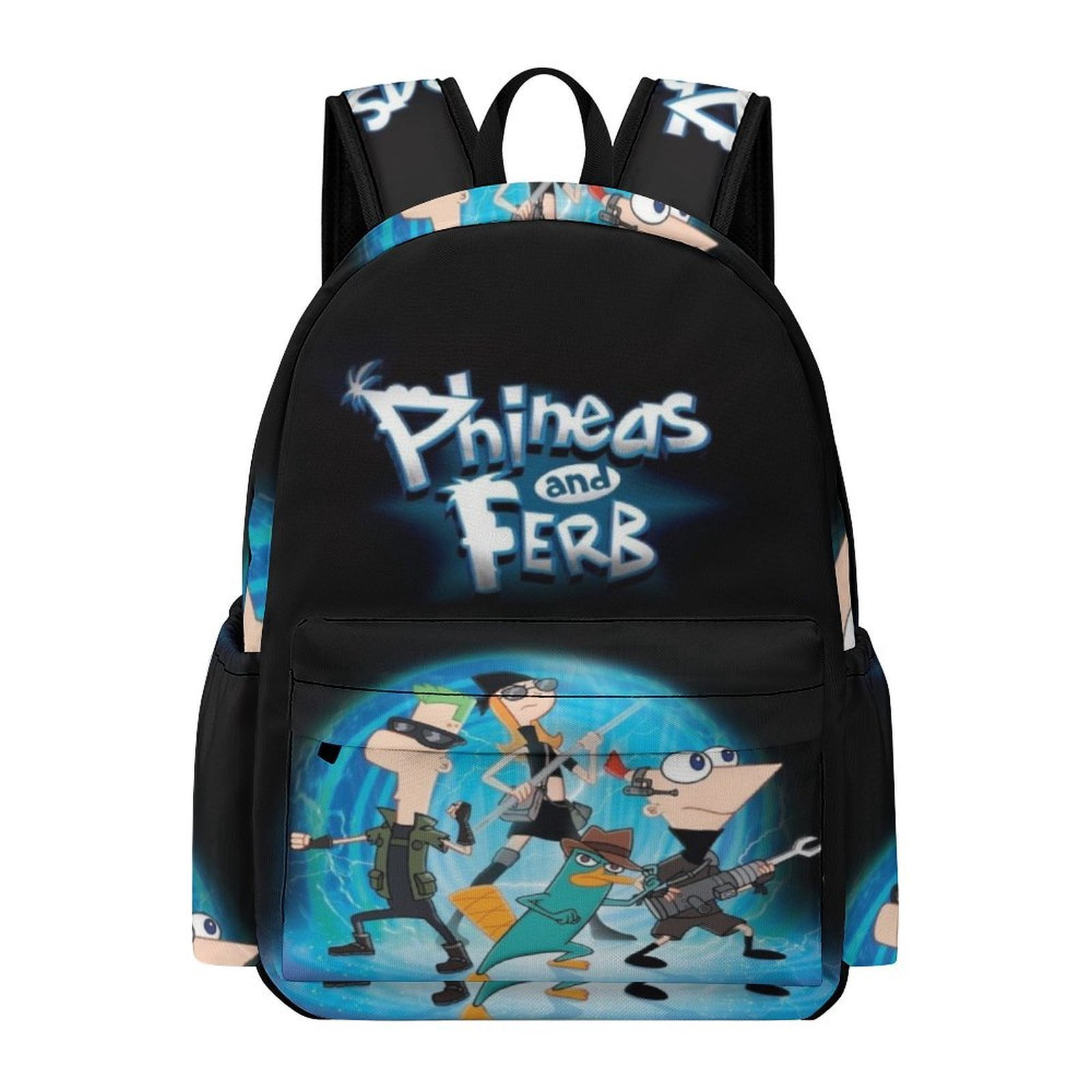 16.5In Phi-Neas Friend Ferb0 Backpack Front Pocket Cute Knapsack ...