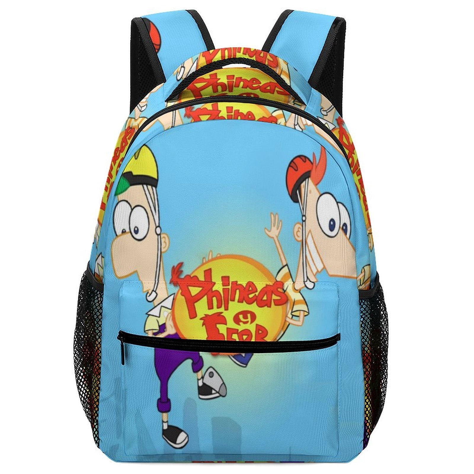 16.5In Phi-Neas Friend Ferb0 Backpack with Front Pocket Cartoon ...