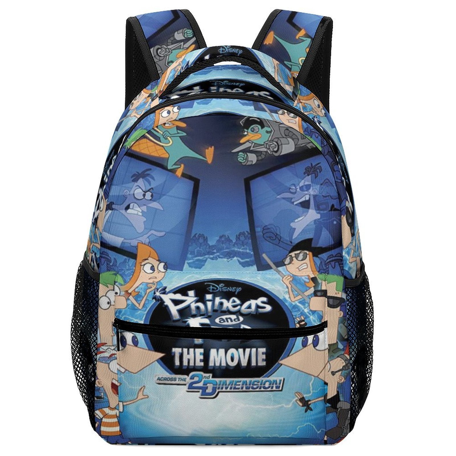 16.5In Phi-Neas Friend Ferb0 Backpack with Front Pocket Cartoon ...