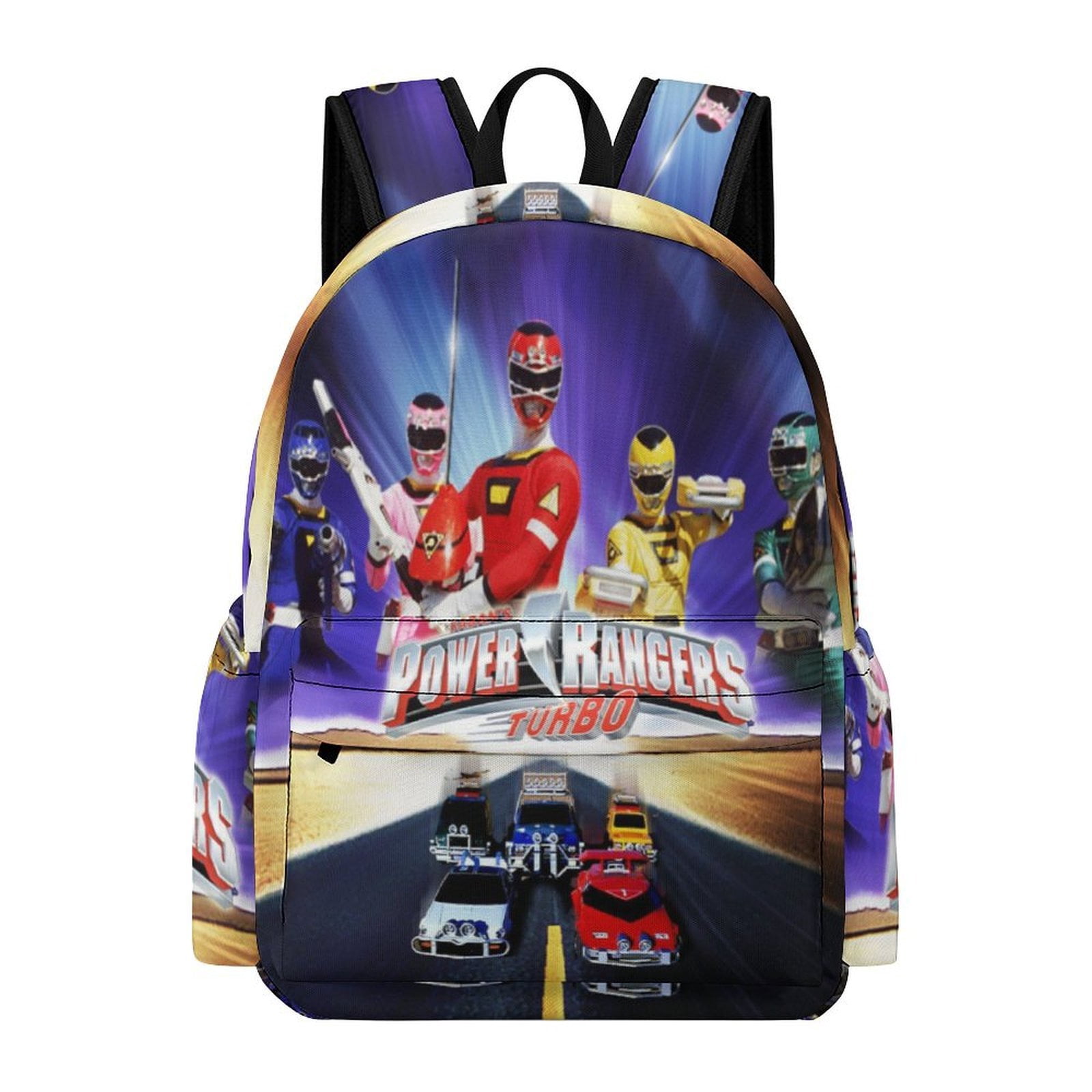 16.5In Power Team Ran-,Ger2 Backpack Front Pocket Cute Knapsack Cartoon ...