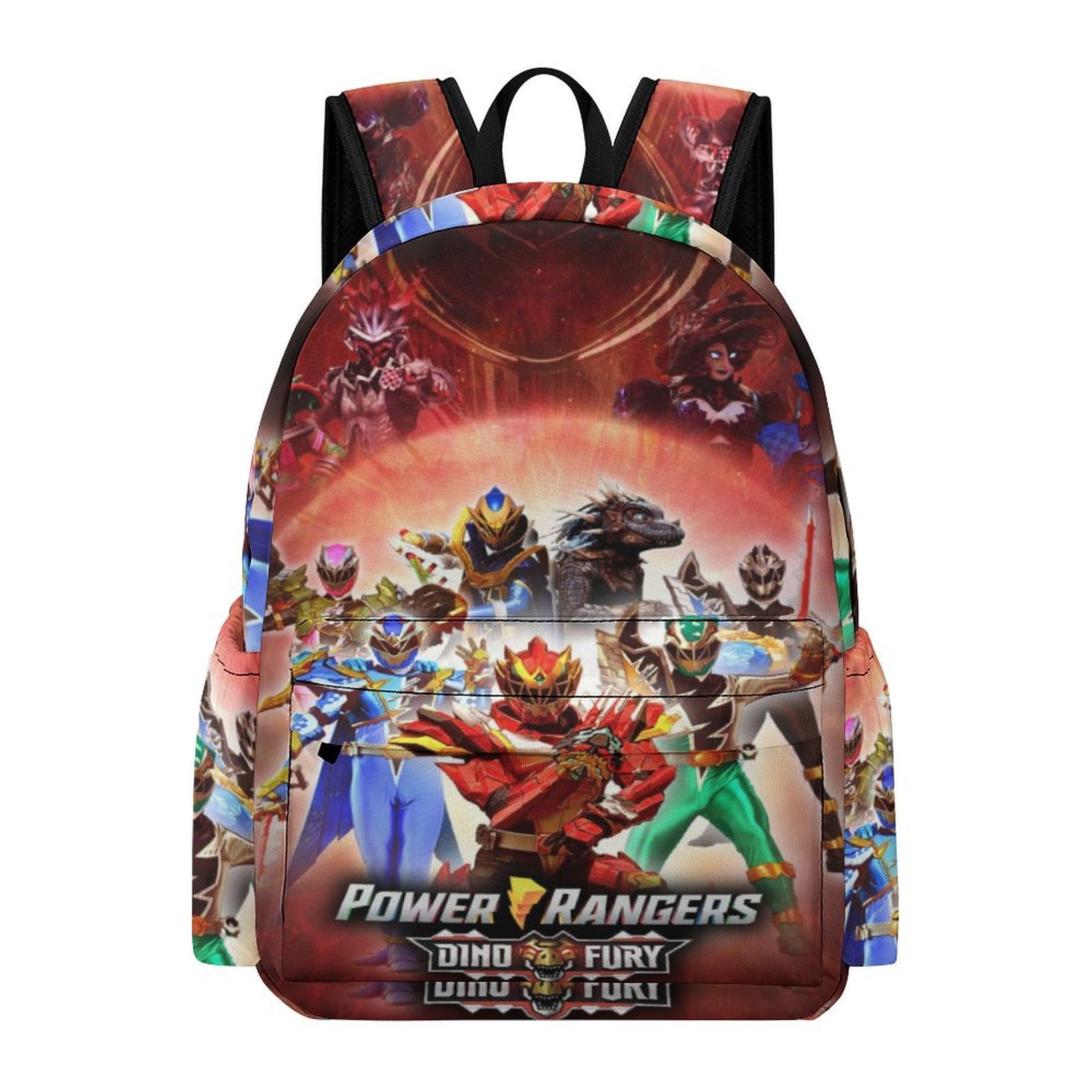 16.5In Power Team Ran-,Ger2 Backpack Front Pocket Cute Knapsack Cartoon ...