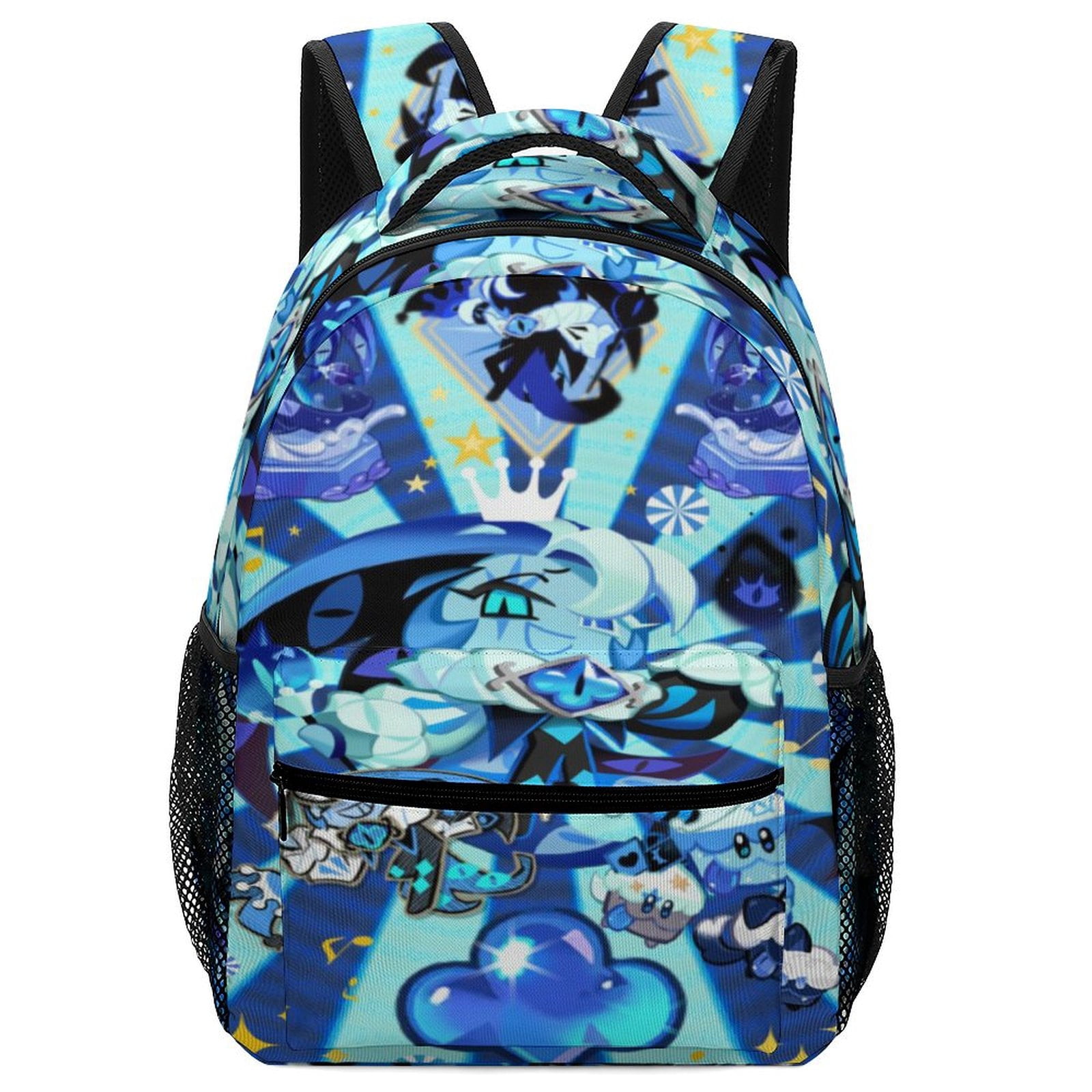 16.5In Shadow Milk Cookie Backpack with Front Pocket Cartoon Backpacks ...