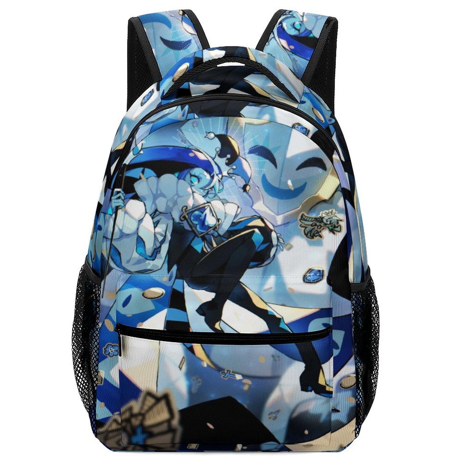16.5In Shadow Milk Cookie Backpack with Front Pocket Cartoon Backpacks ...