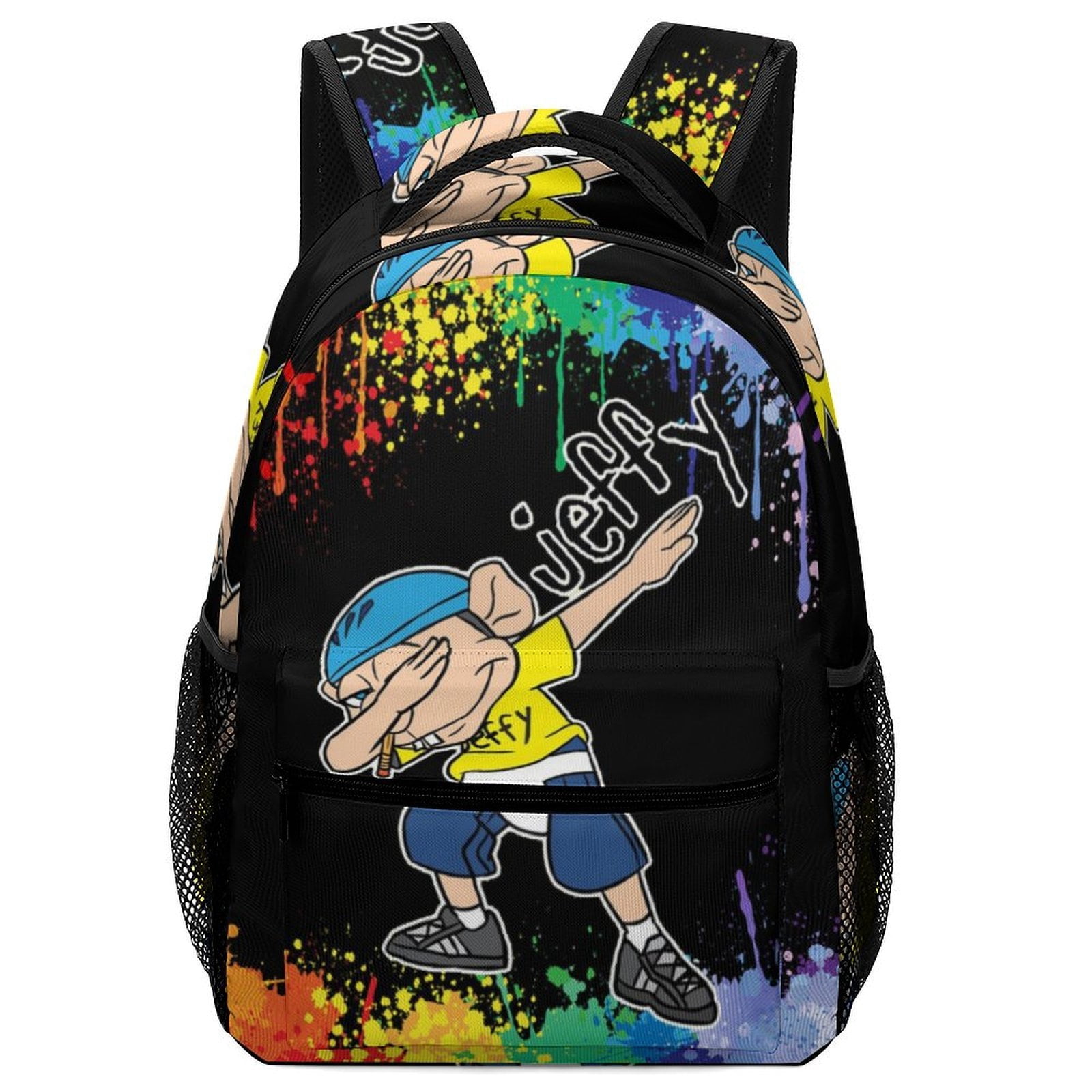 16.5In Sml Cartoon Jef-,fy Backpack with Front Pocket Cartoon Backpacks ...