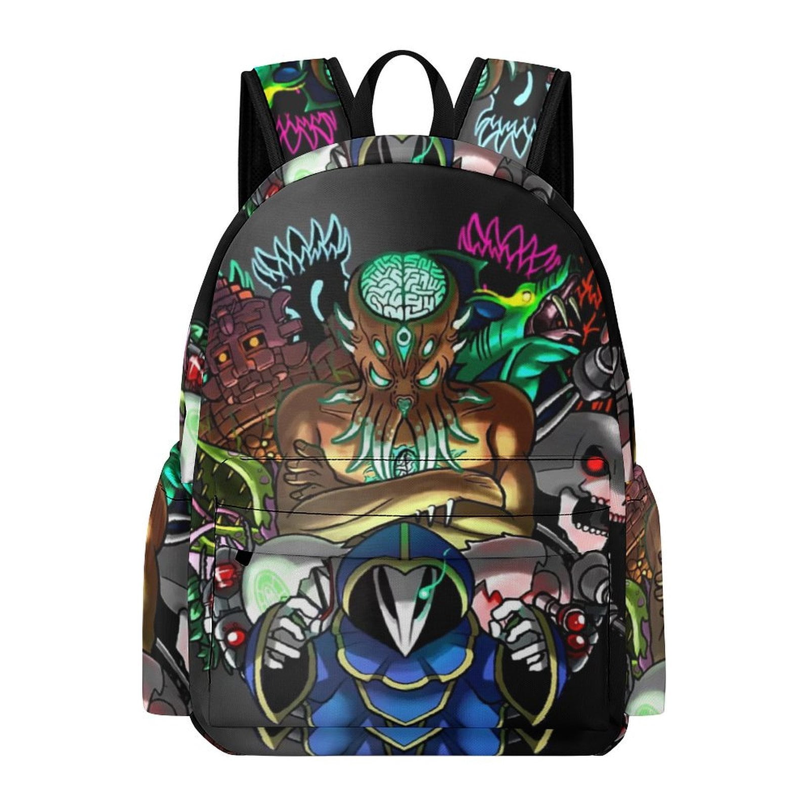 16.5In Terra-Ria0 Game Backpack Front Pocket Cute Knapsack Cartoon ...