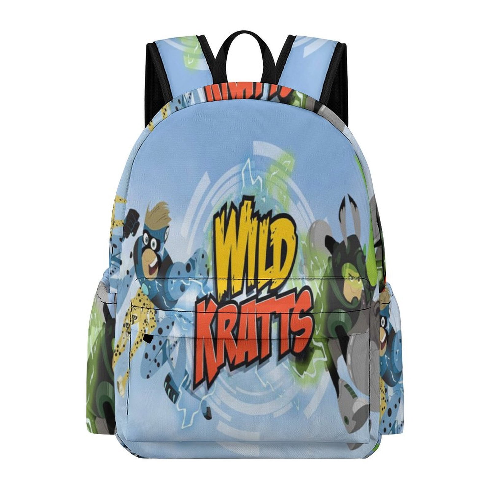 16.5In Wild Animal Kra-,tt2 Backpack Front Pocket Cute Knapsack Cartoon ...