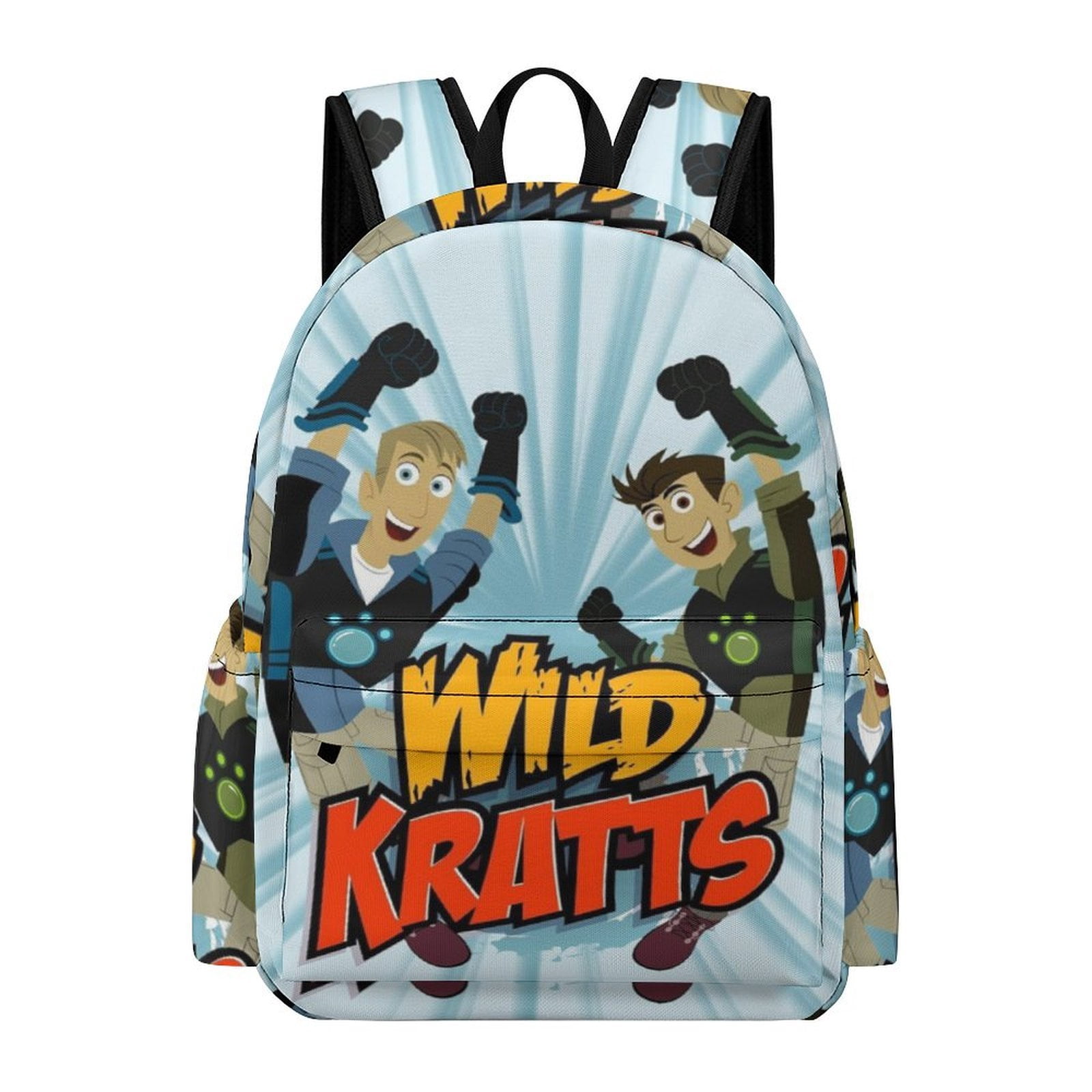 16.5In Wild Animal Kra-,tt2 Backpack Front Pocket Cute Knapsack Cartoon ...