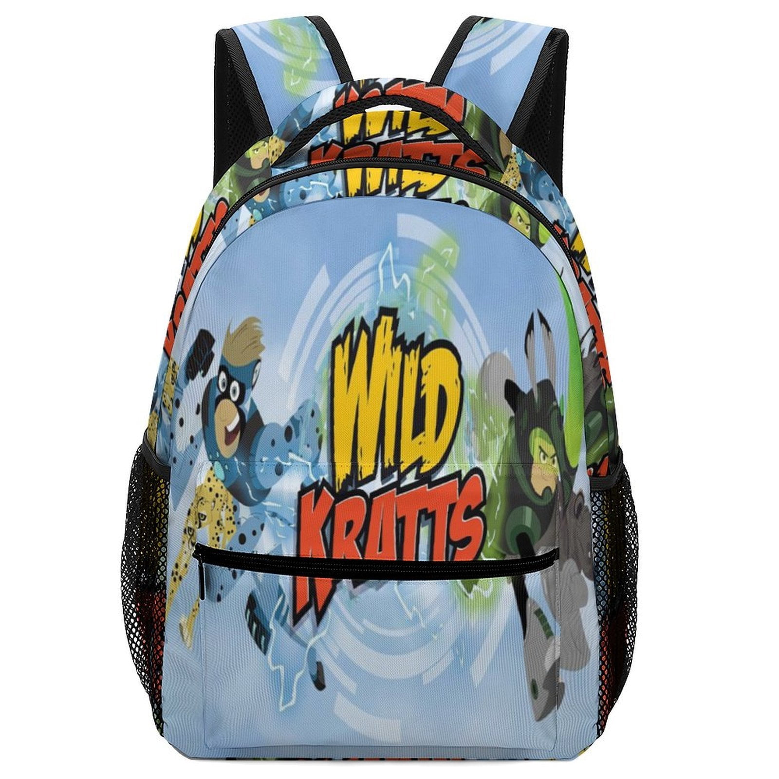 16.5In Wild Animal Kra-,tt2 Backpack with Front Pocket Cartoon ...