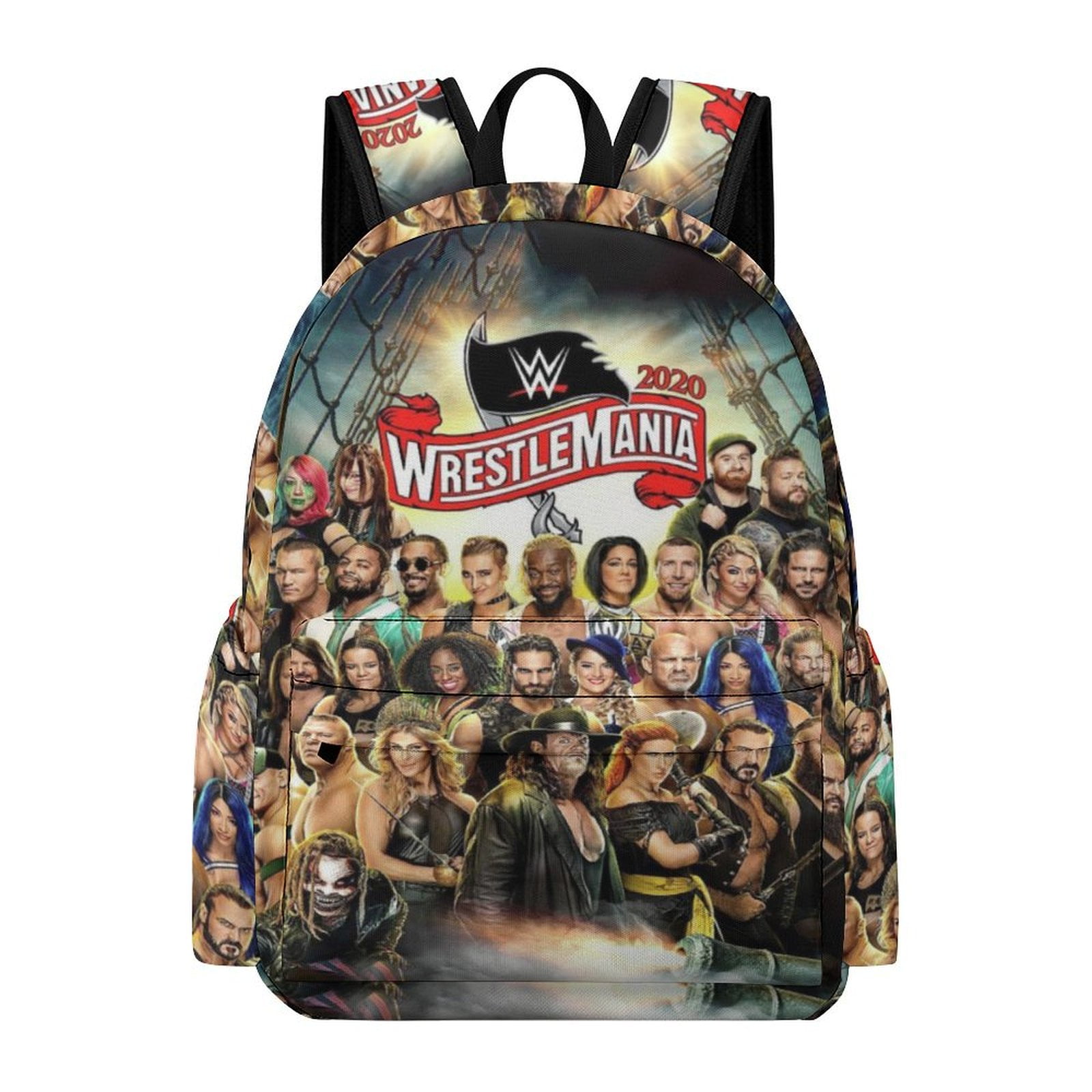 16.5In Wres-Tler-W,W-E Backpack Front Pocket Cute Knapsack Cartoon ...