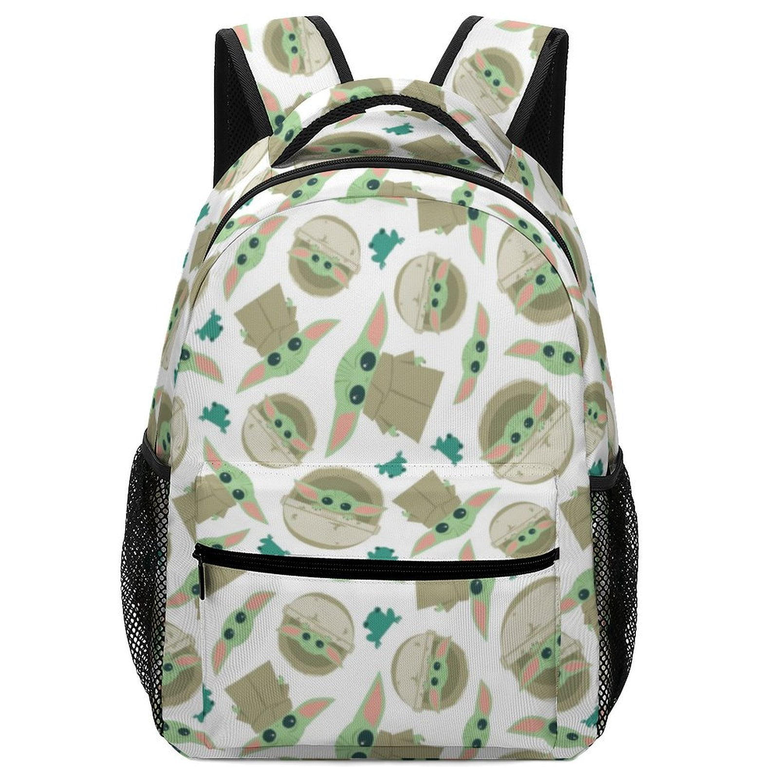 16.5In Yod-a Backpack Front Pocket Cute Knapsack Cartoon Daypack ...
