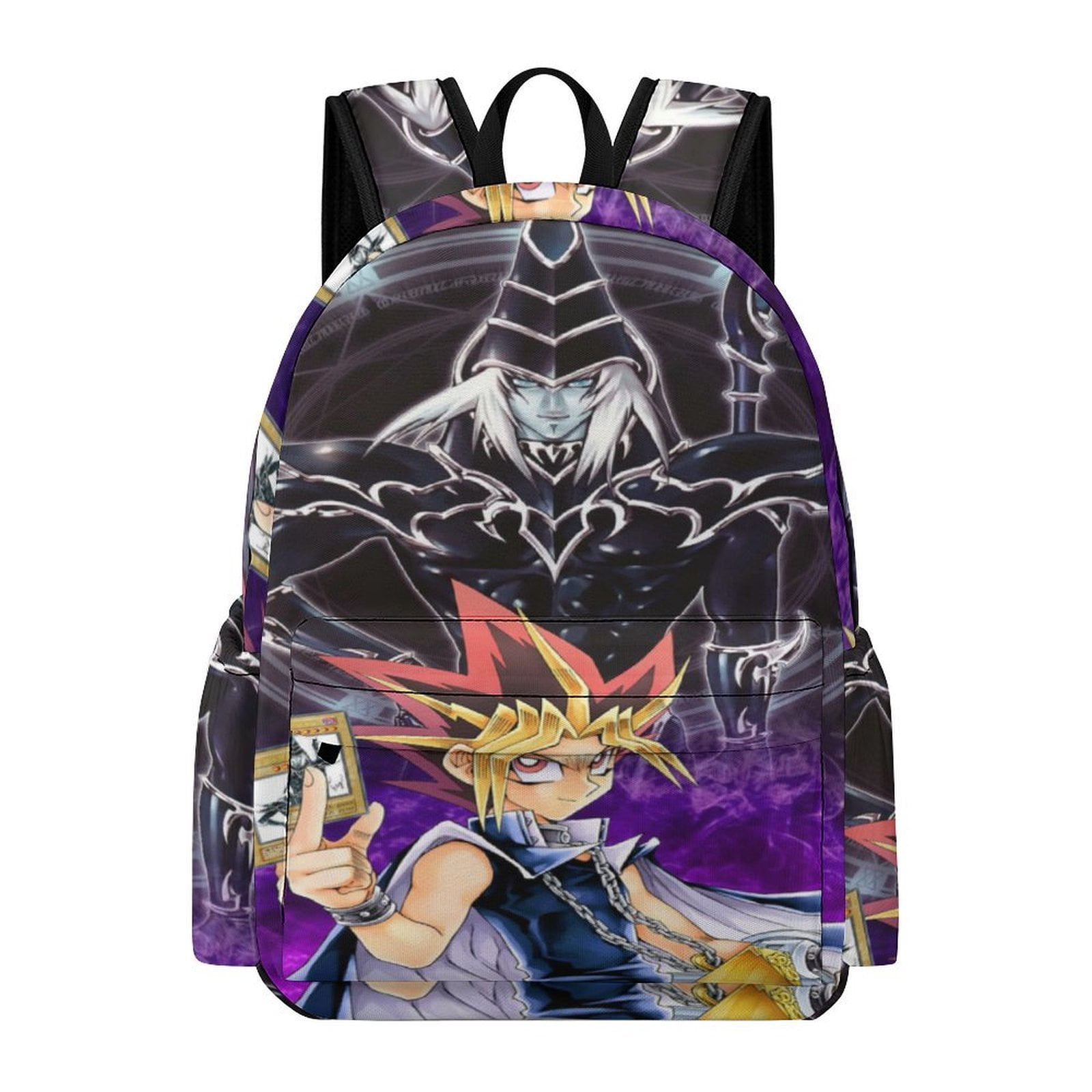 16.5In Yu Card Gi 0h Backpack Front Pocket Cute Knapsack Cartoon ...