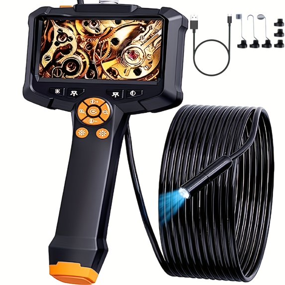 16.5ft Borescope Camera - 4.3"/2.4" Screen, 1080HD, IP67 Waterproof ...