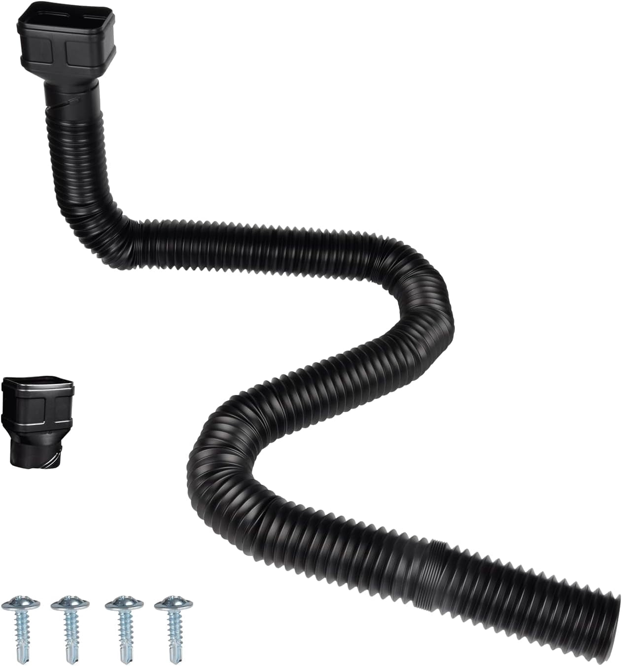 16.5ft Long Downspout Extender, 3.1" OD Gutter Downspout Extensions ...