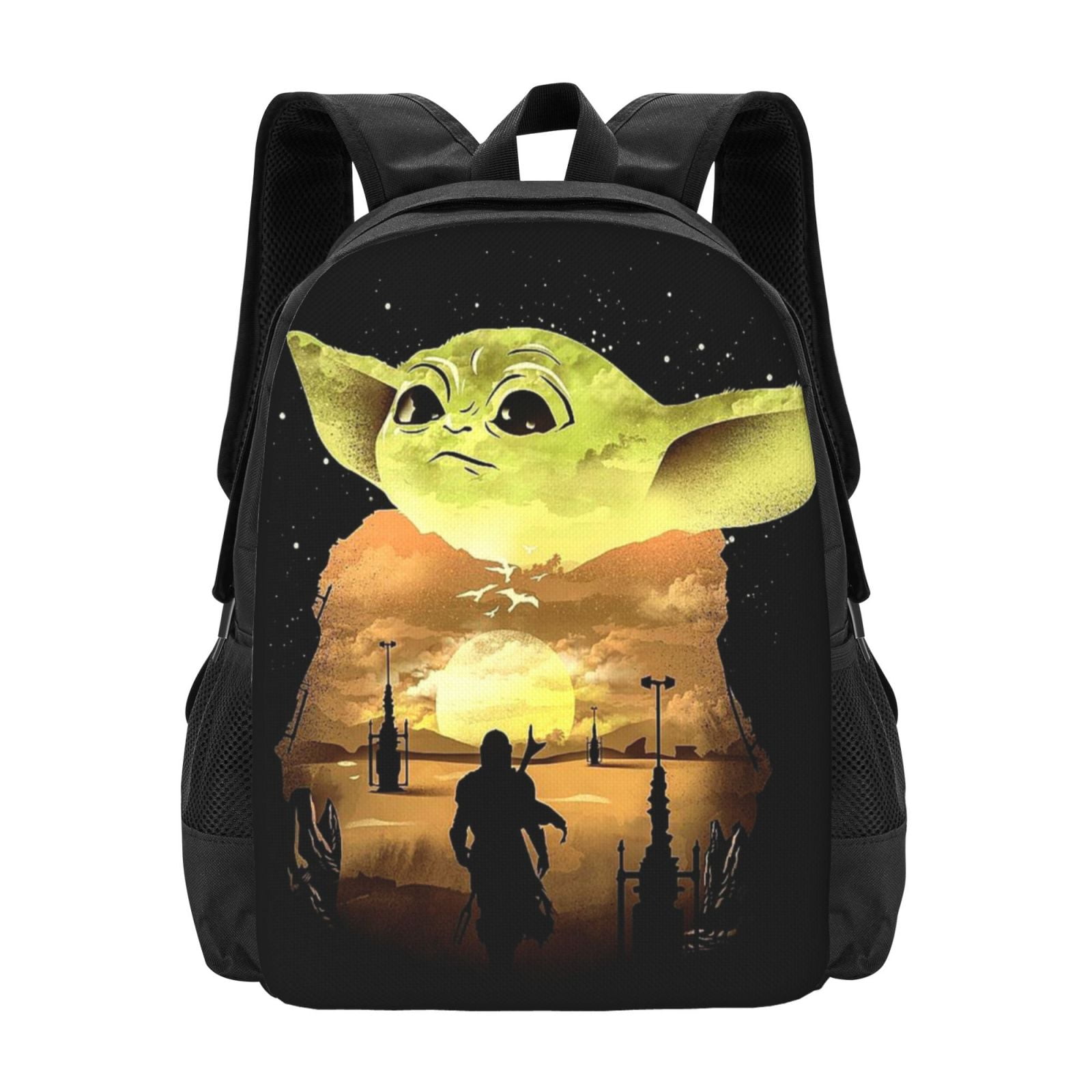 16.5in Baby Yoda Backpack With Large Pocket Lightweight School Bag ...