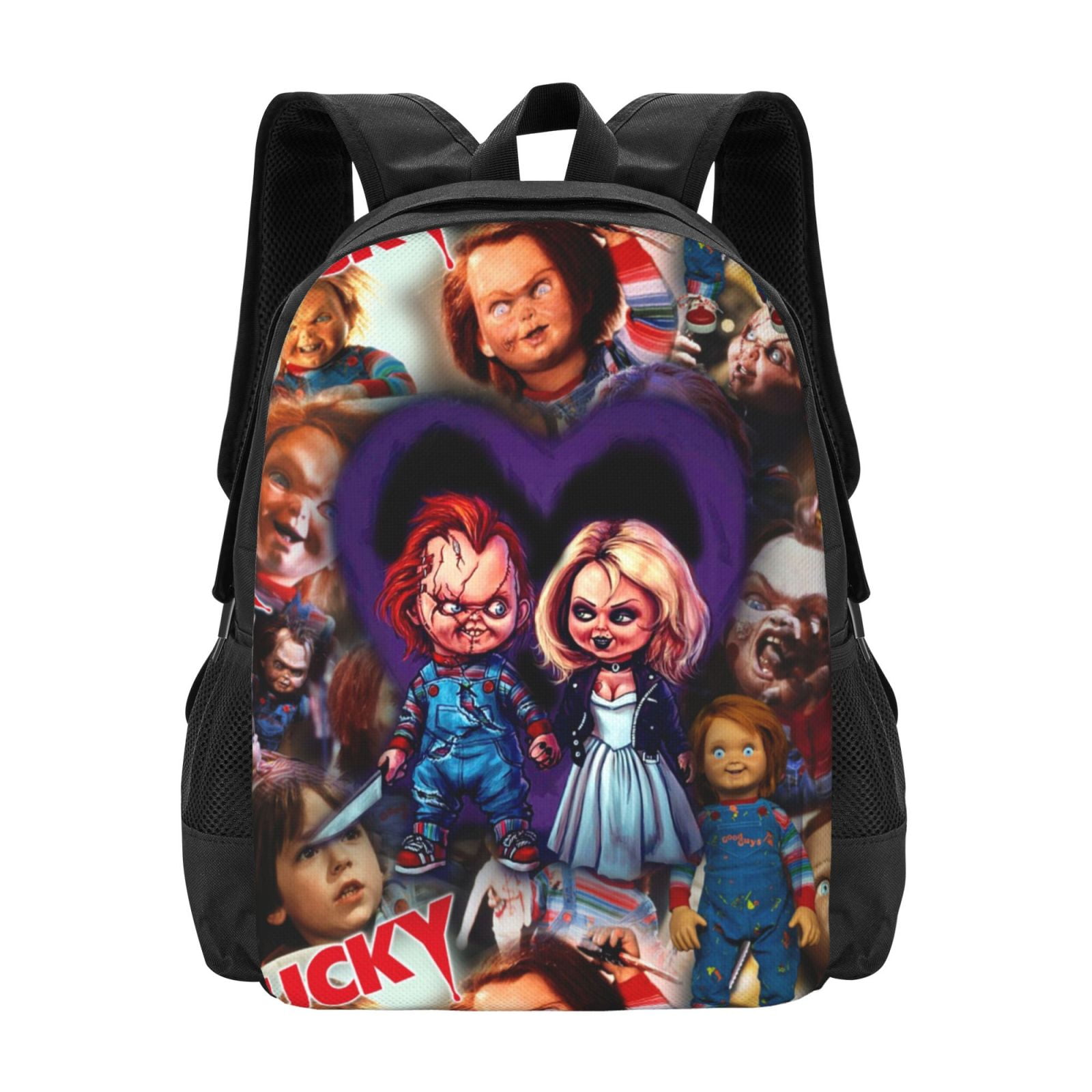 16.5in Bride Of Chucky Backpack With Front Pocket School Bag For Kids ...