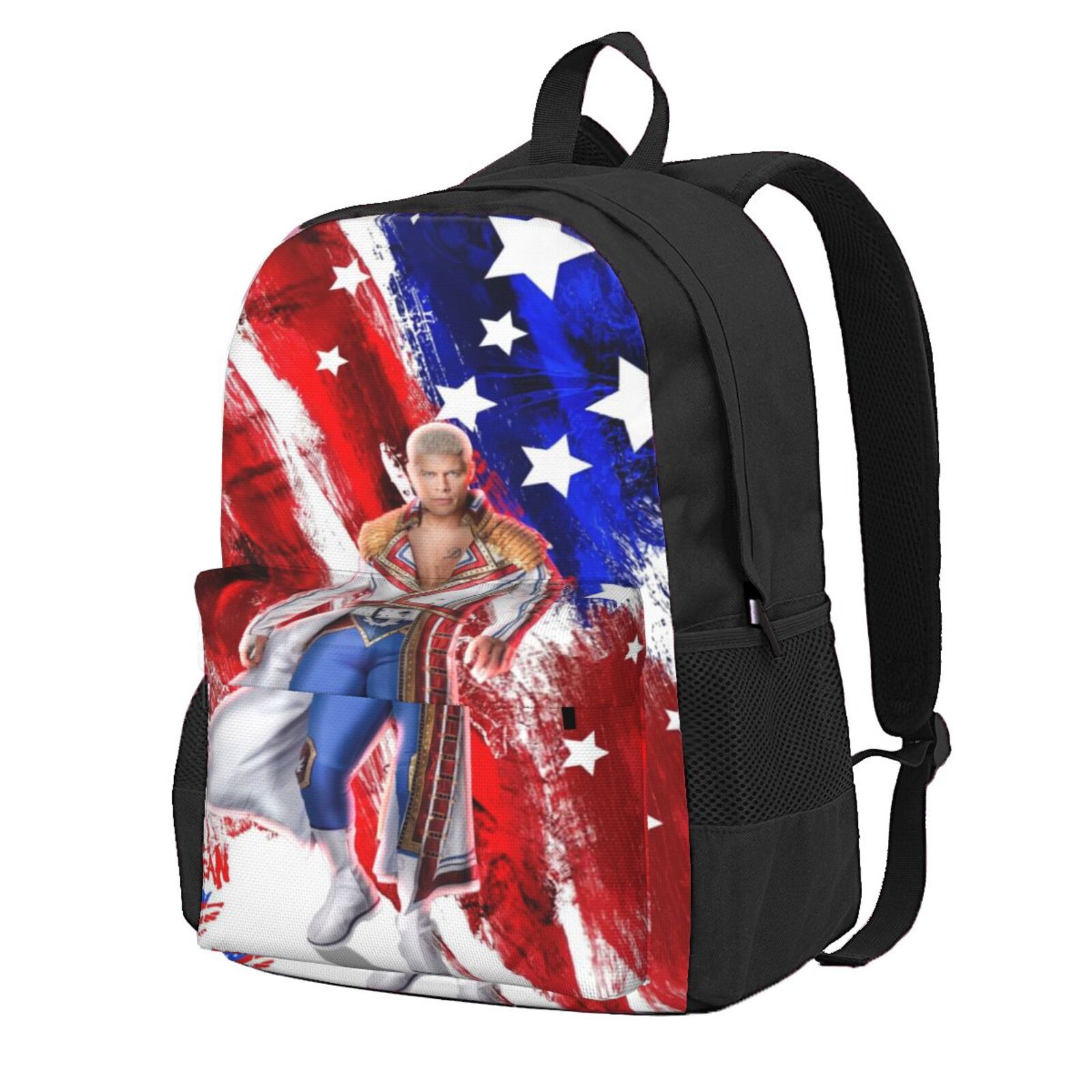 16.5In Cody Rhodes Backpacks Cute Laptop Bag Cartoon Bags Bookbag ...
