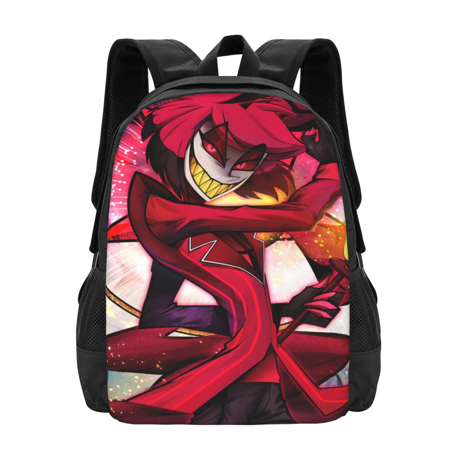 16.5in Hazbin Hotel Helluva Boss Backpack With Front Pocket School Bag ...