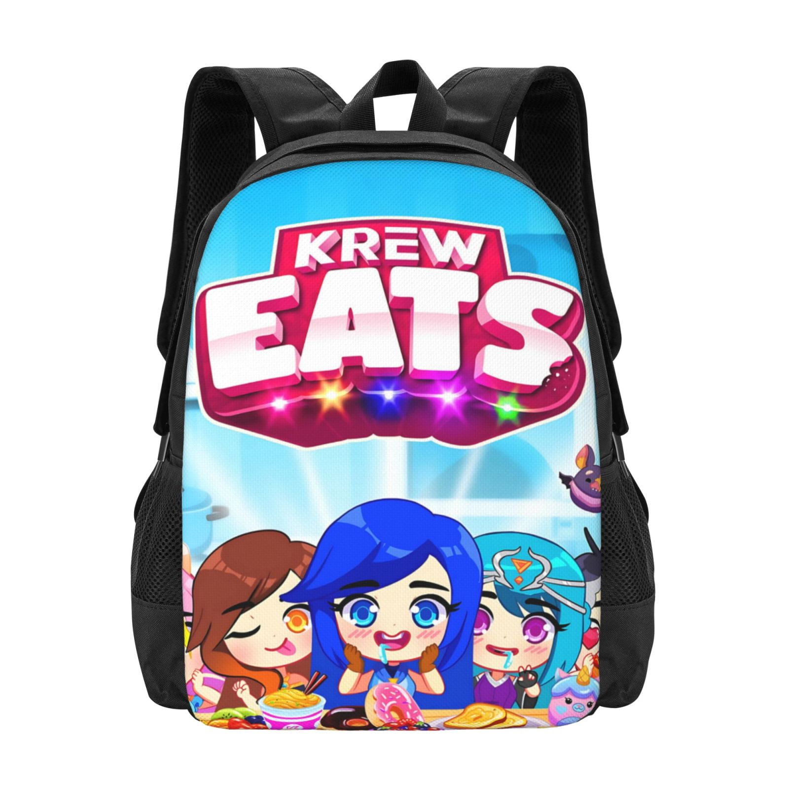 16.5in ItsFunneh Krew Backpacks Cute Bag Anime Backpack Cartoon Bags ...
