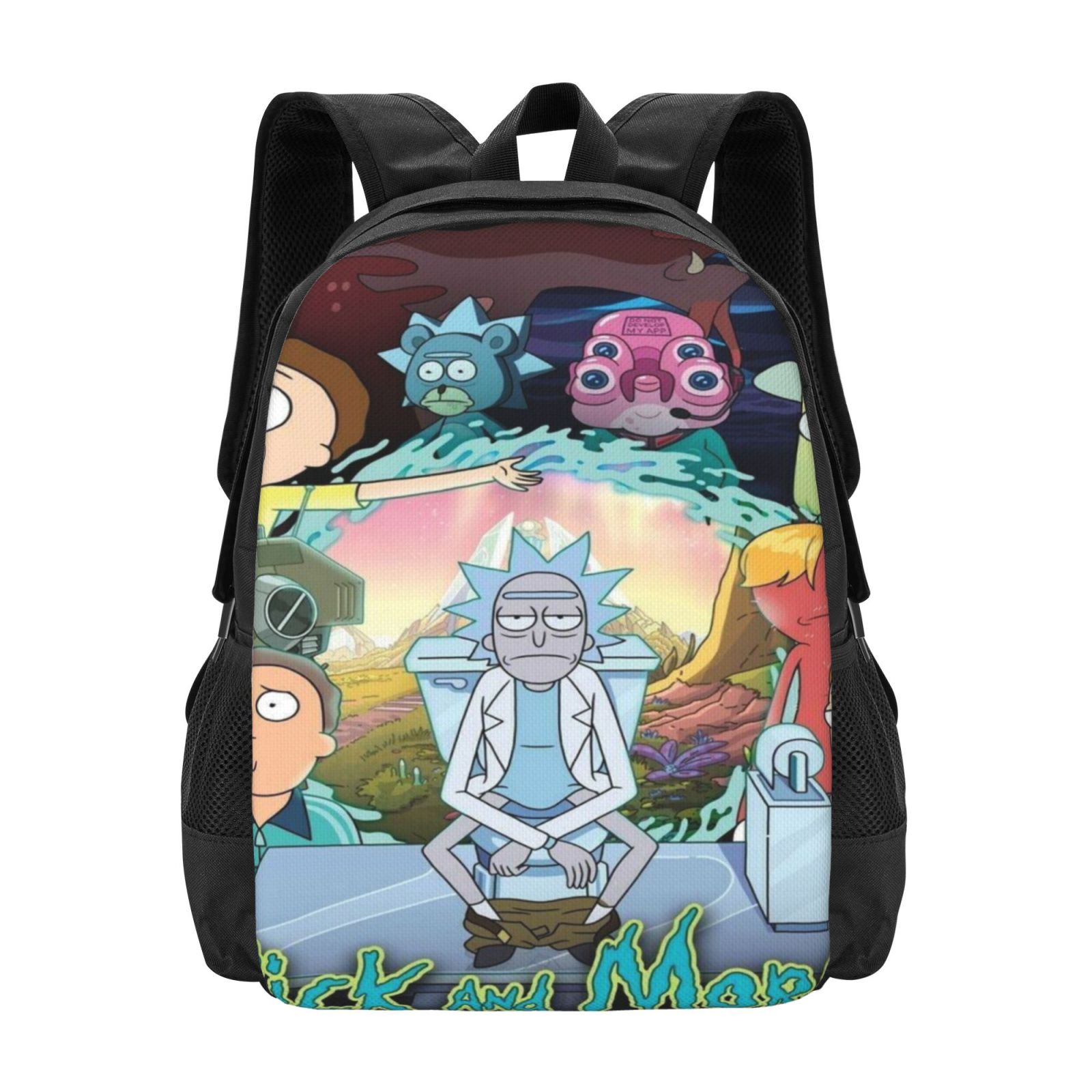 16.5In Rick and Morty Backpac Multifunction Backpac Lightweight Sports ...