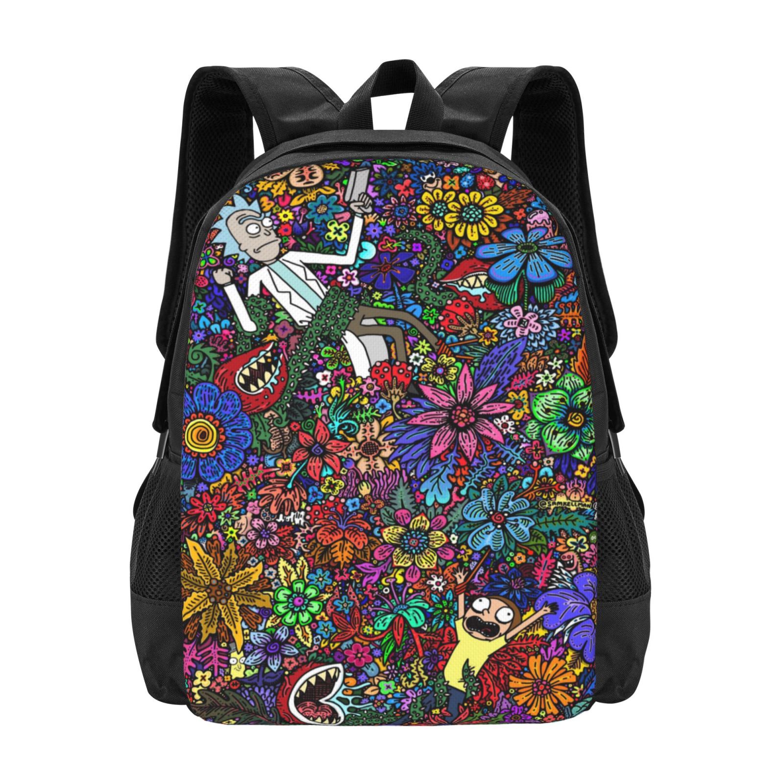 16.5In Rick and Morty Backpac Multifunction Backpac Lightweight Sports ...