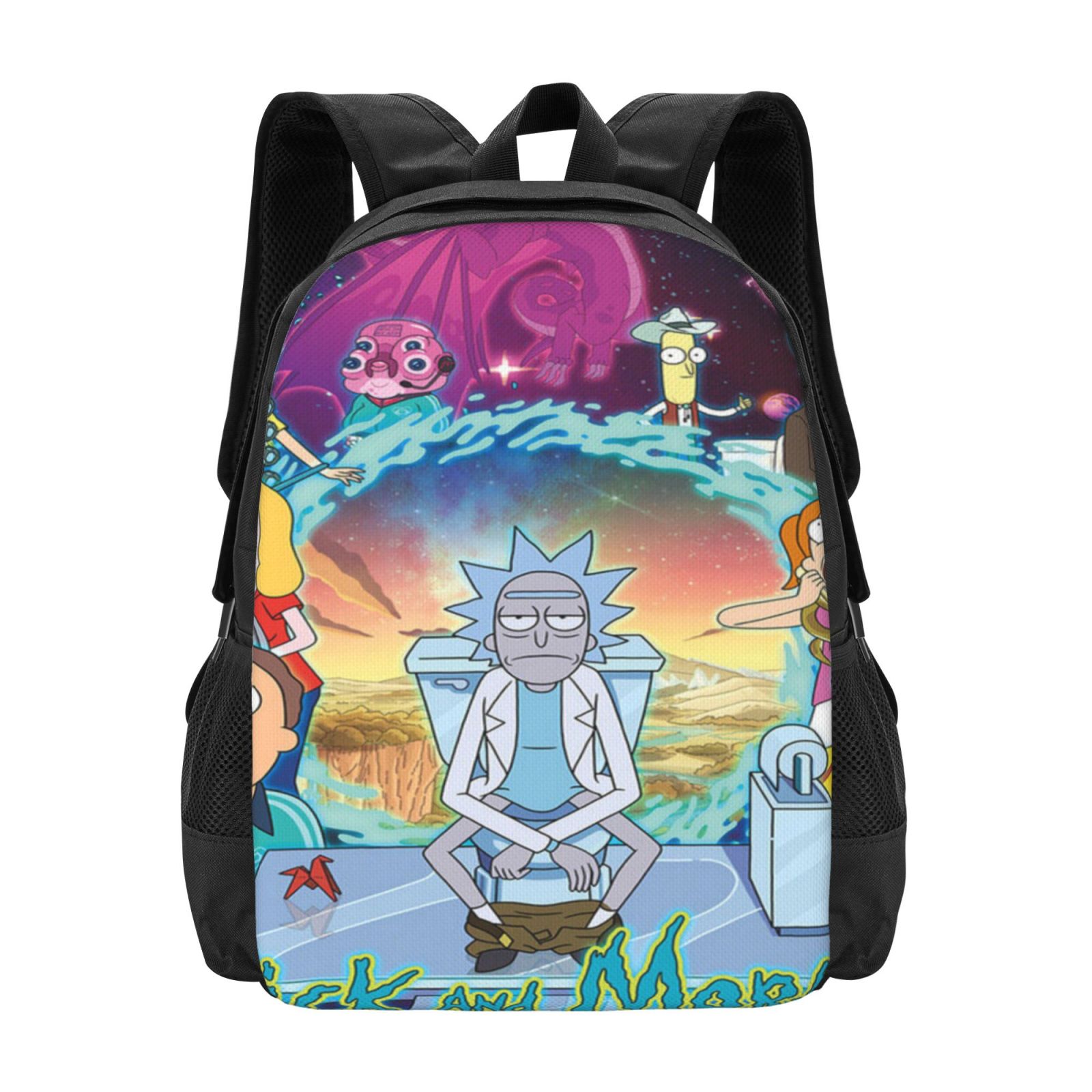 16.5in Rick and Morty Backpack Multifunction Backpacks Lightweight ...