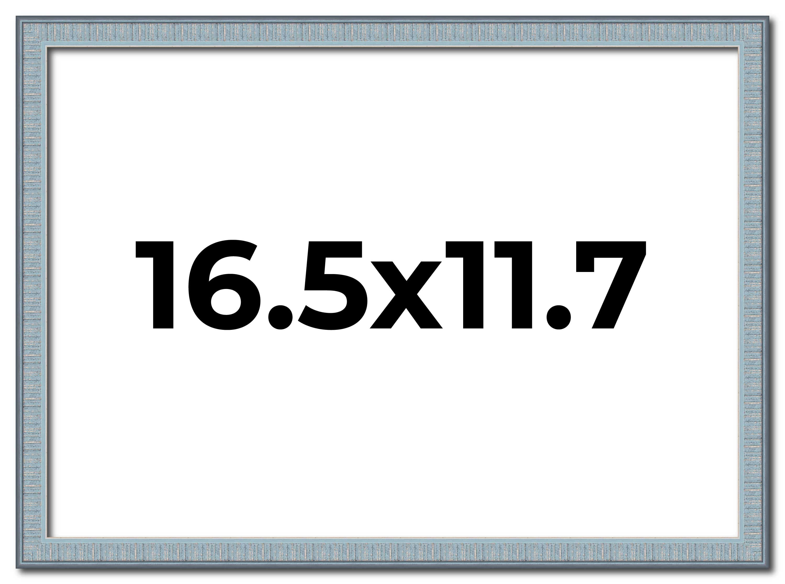 16.5x11.7 Frame Rustic Sky Blue Solid Wood Picture Frame | 0.75 Inch ...
