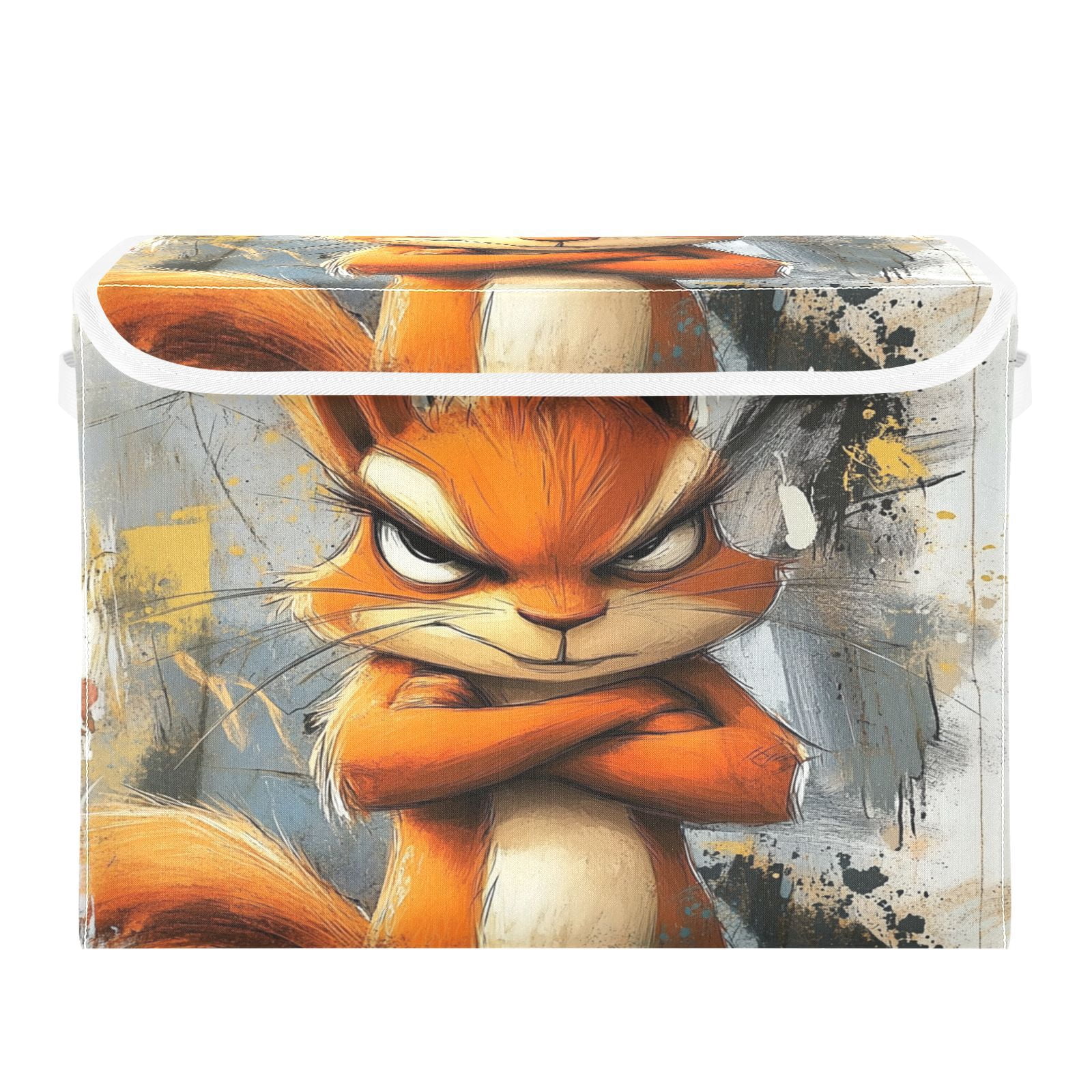 16.5x12.6x11.8in Foldable Flip-Top Storage Bin, Dustproof Magic Tape ...