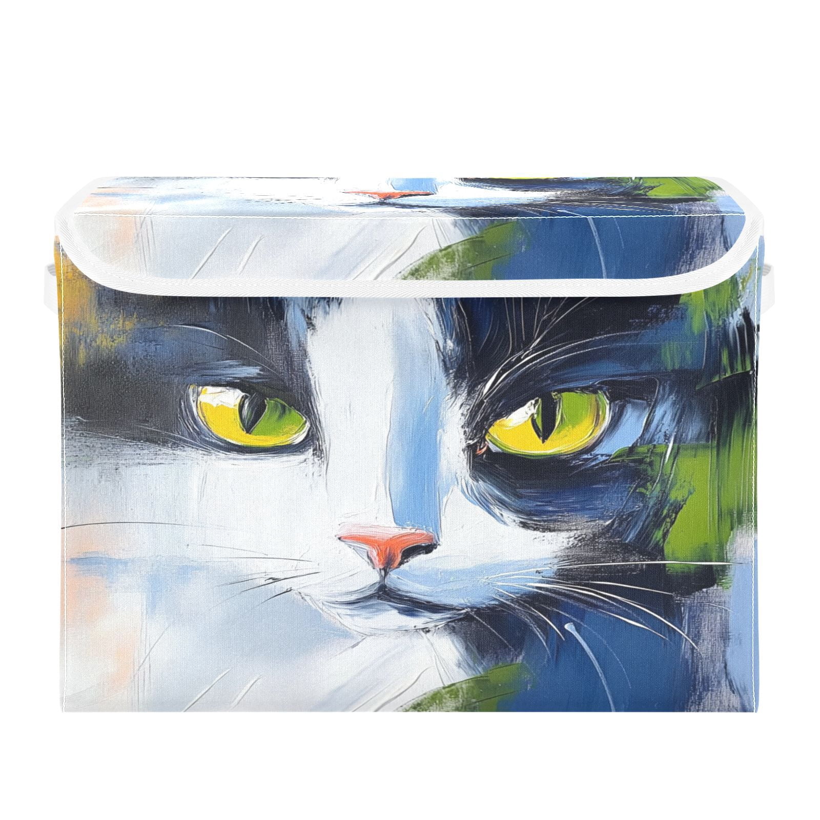 16.5x12.6x11.8in Foldable Flip-Top Storage Bin, Dustproof Magic Tape ...