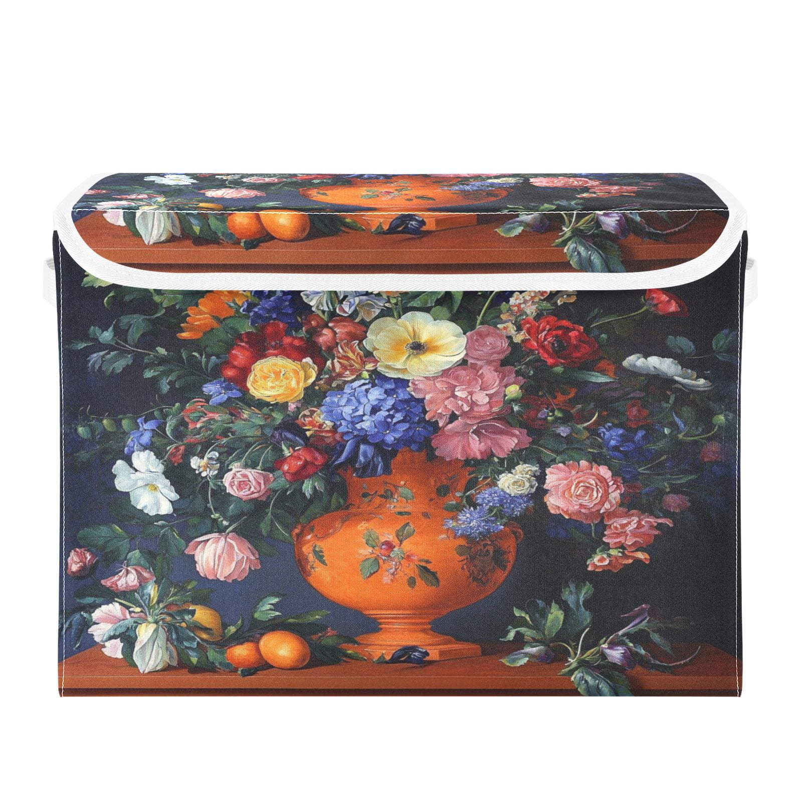 16.5x12.6x11.8in Foldable Flip-Top Storage Bin, Dustproof Magic Tape ...
