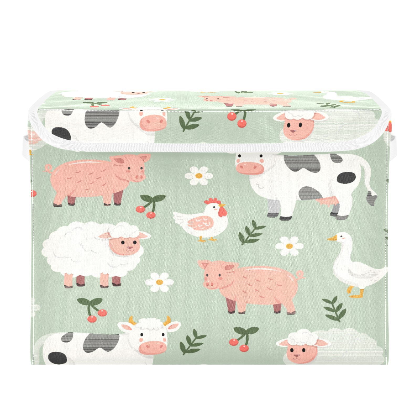 16.5x12.6x11.8in Foldable Flip-Top Storage Bin, Dustproof Magic Tape ...