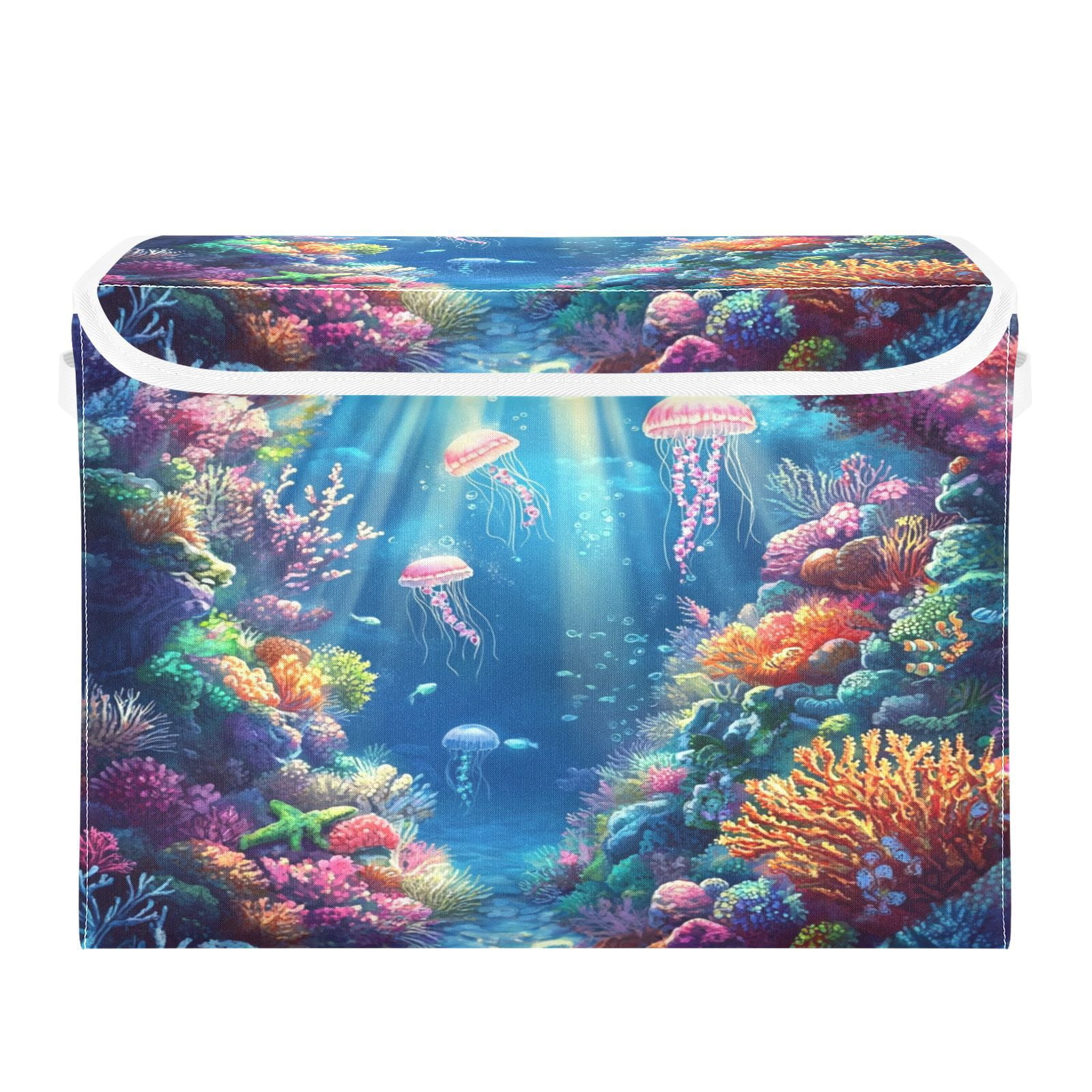 16.5x12.6x11.8in Foldable Flip-Top Storage Bin, Dustproof Magic Tape ...