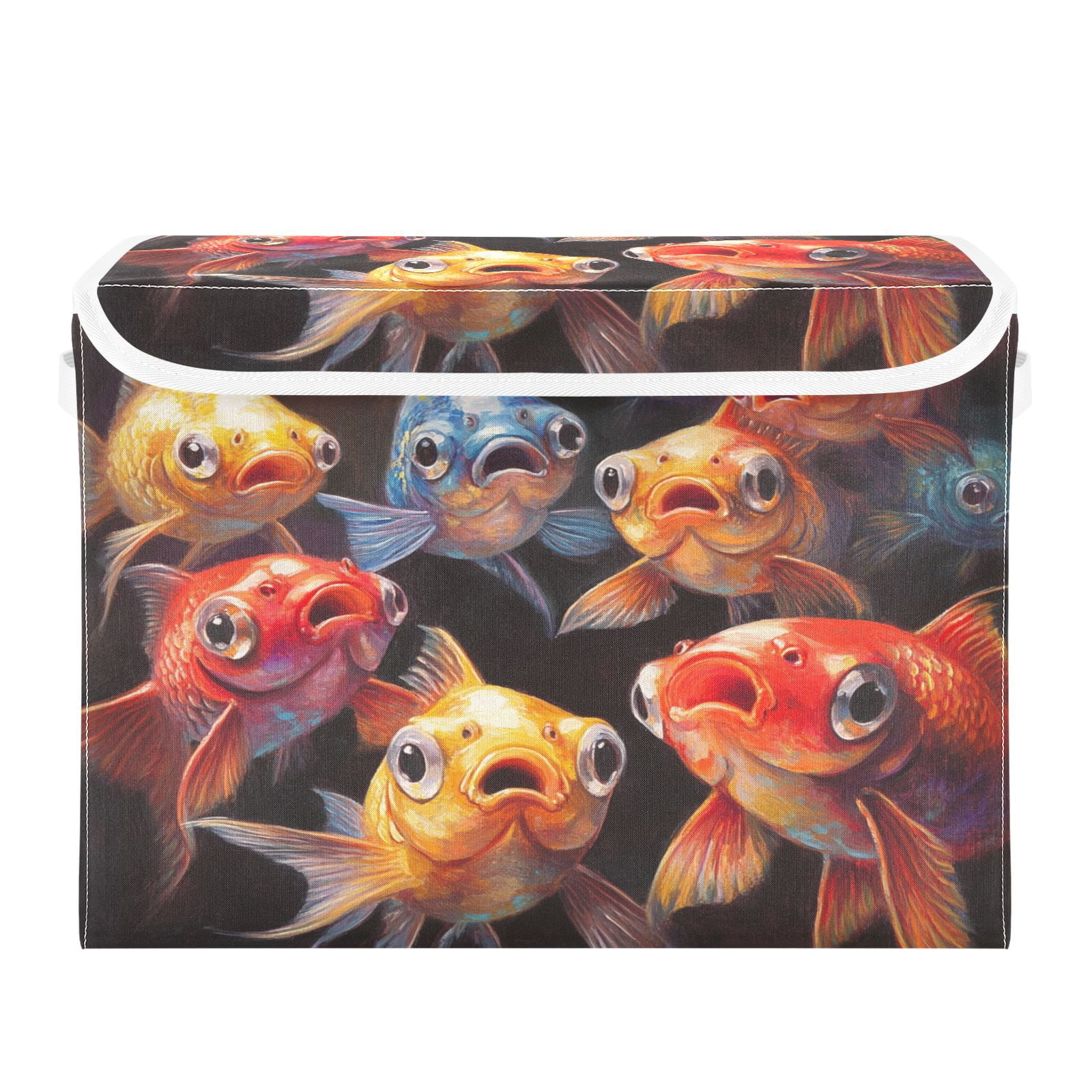 16.5x12.6x11.8in Foldable Flip-Top Storage Bin, Dustproof Magic Tape ...