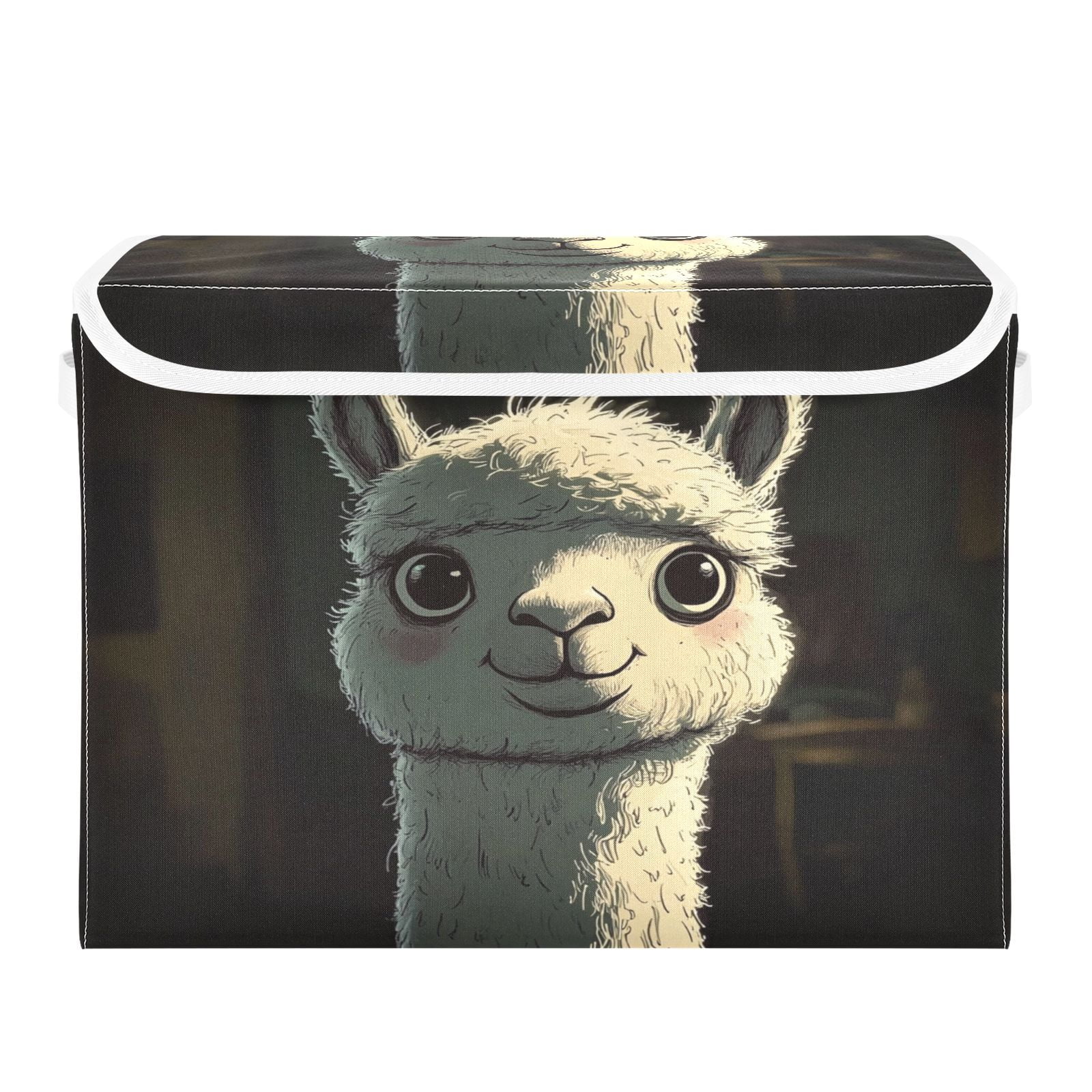 16.5x12.6x11.8in Foldable Flip-Top Storage Bin, Dustproof Magic Tape ...