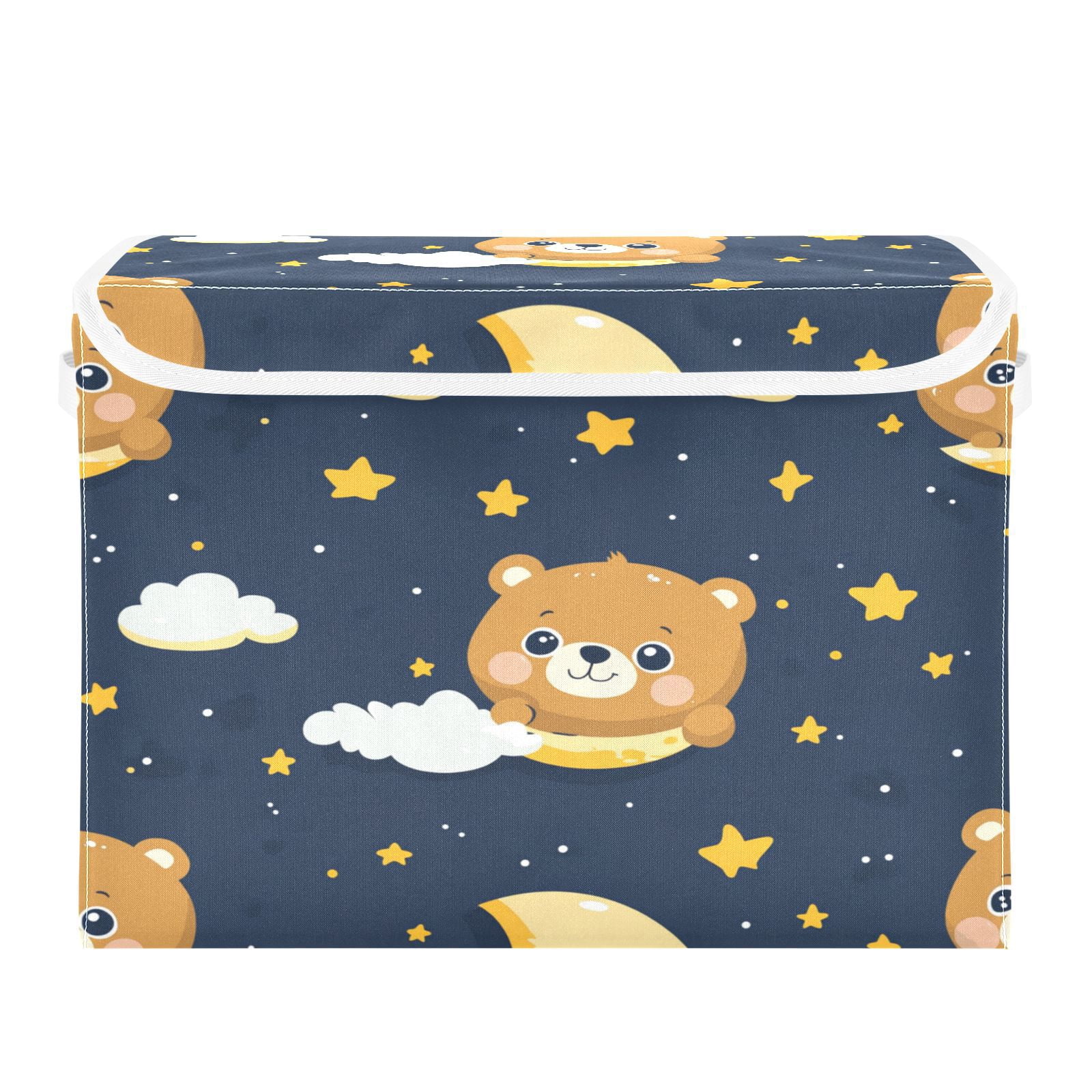 16.5x12.6x11.8in Foldable Flip-Top Storage Bin, Dustproof Magic Tape ...