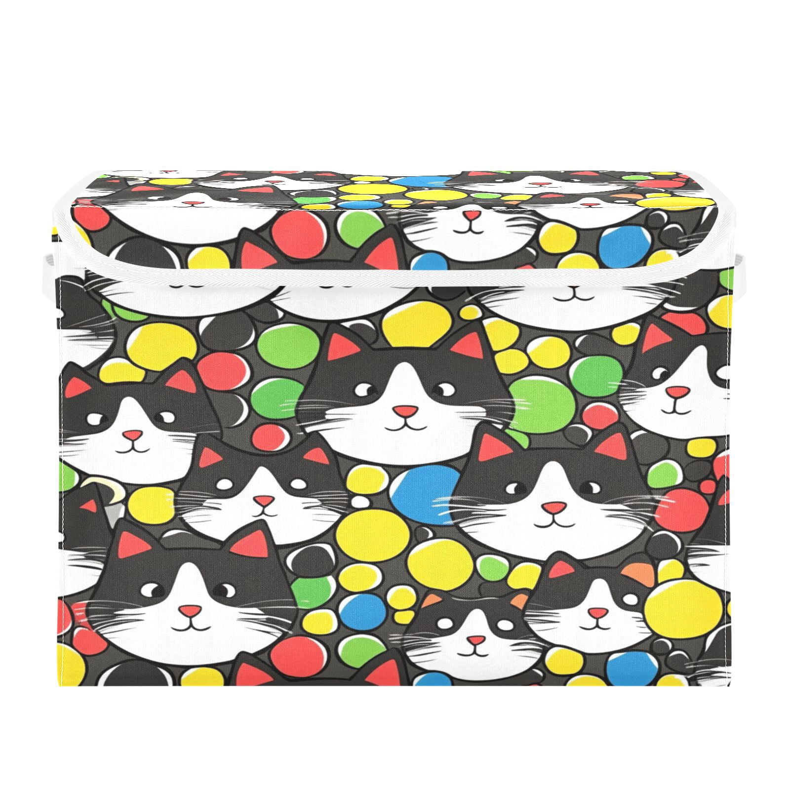 16.5x12.6x11.8in Foldable Flip-Top Storage Bin, Dustproof Magic Tape ...