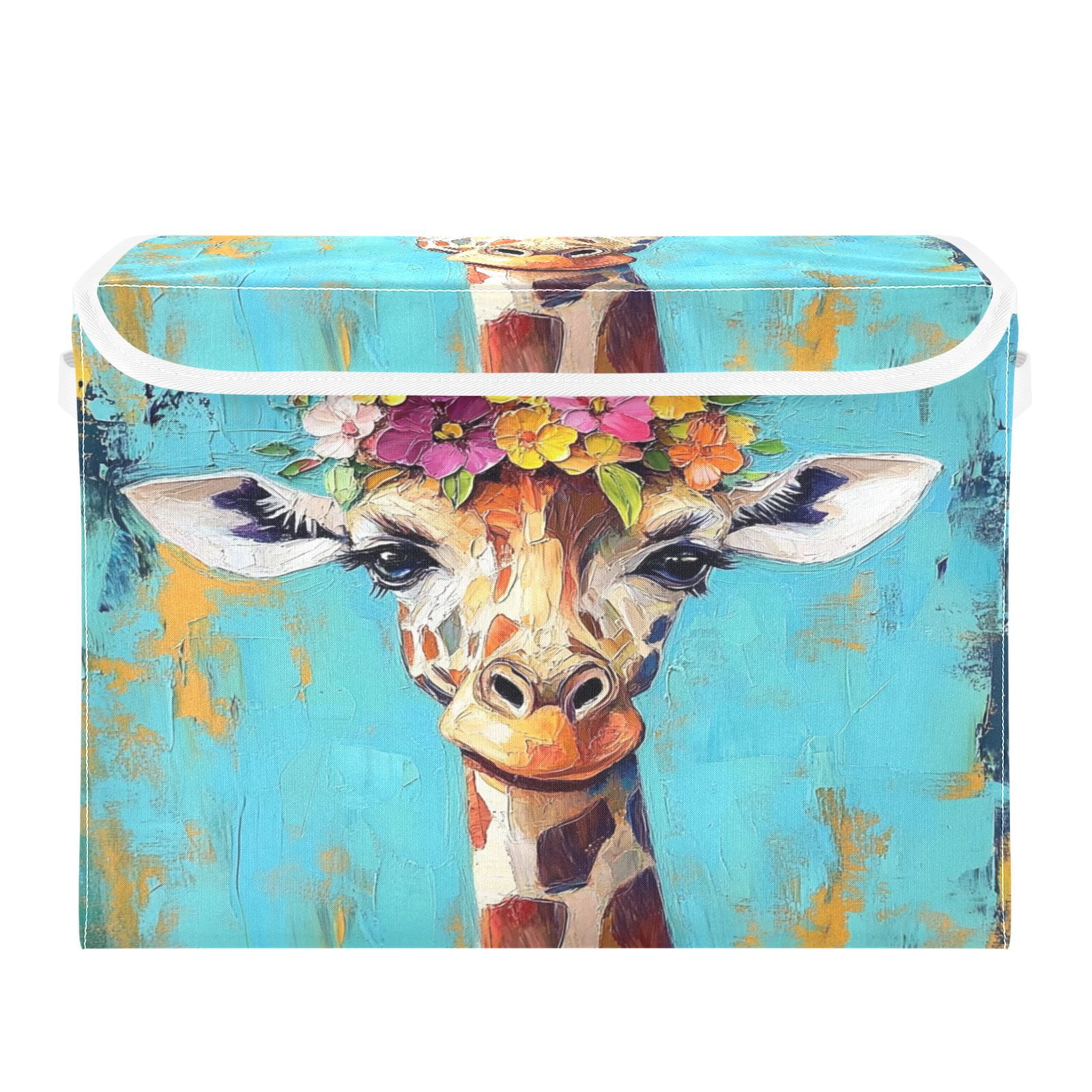 16.5x12.6x11.8in Foldable Flip-Top Storage Bin, Dustproof Magic Tape ...