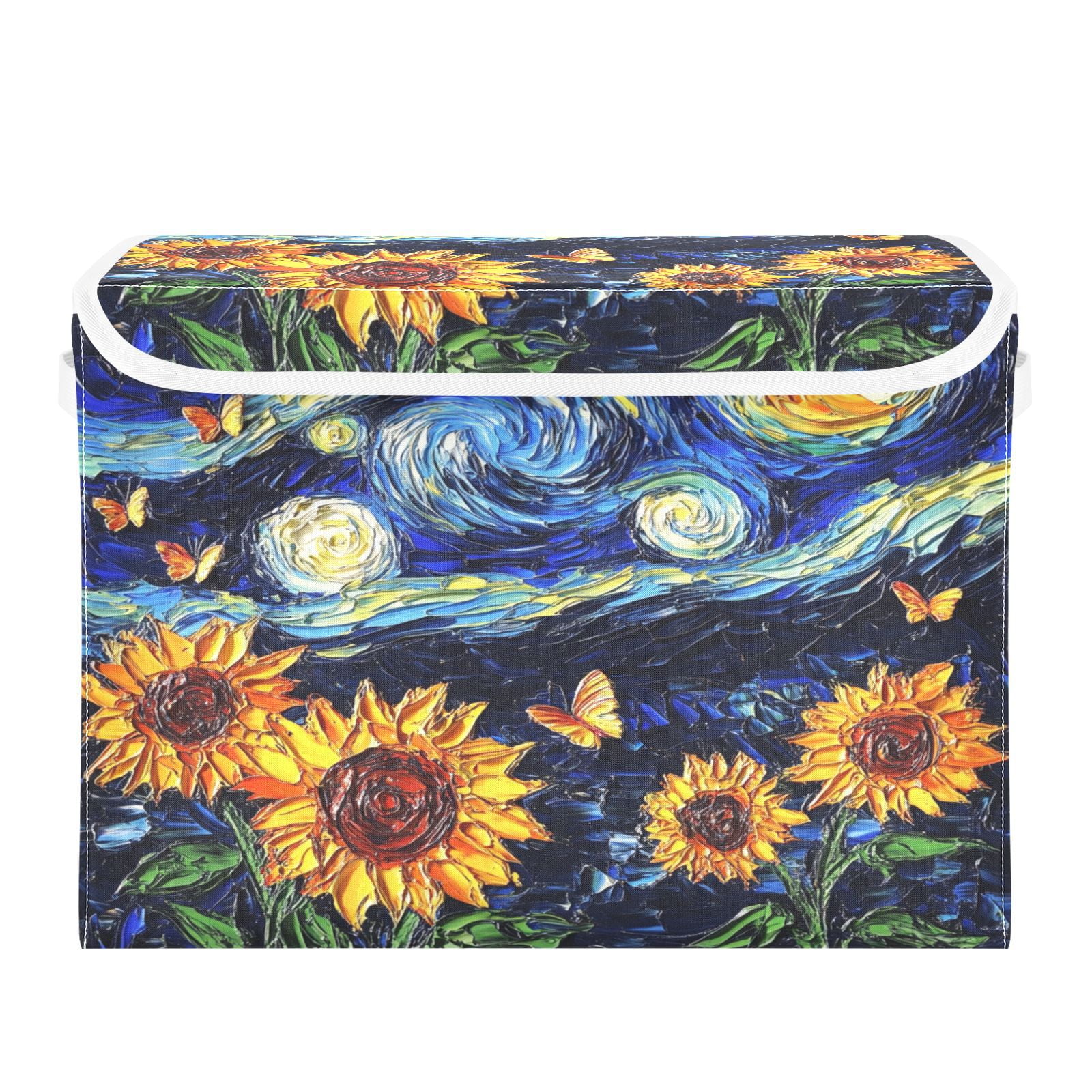 16.5x12.6x11.8in Foldable Flip-Top Storage Bin, Dustproof Magic Tape ...