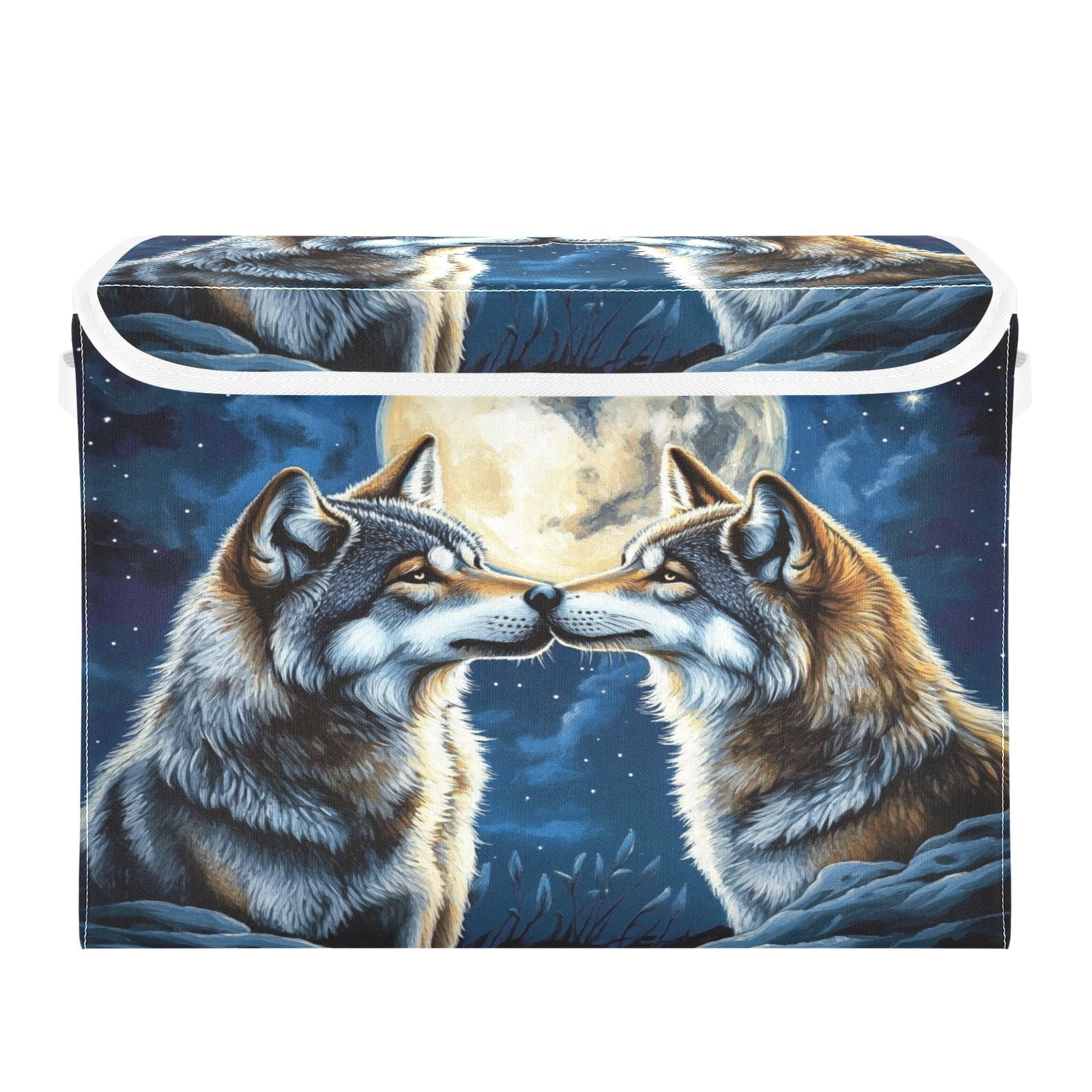 16.5x12.6x11.8in Foldable Flip-Top Storage Bin, Dustproof Magic Tape ...