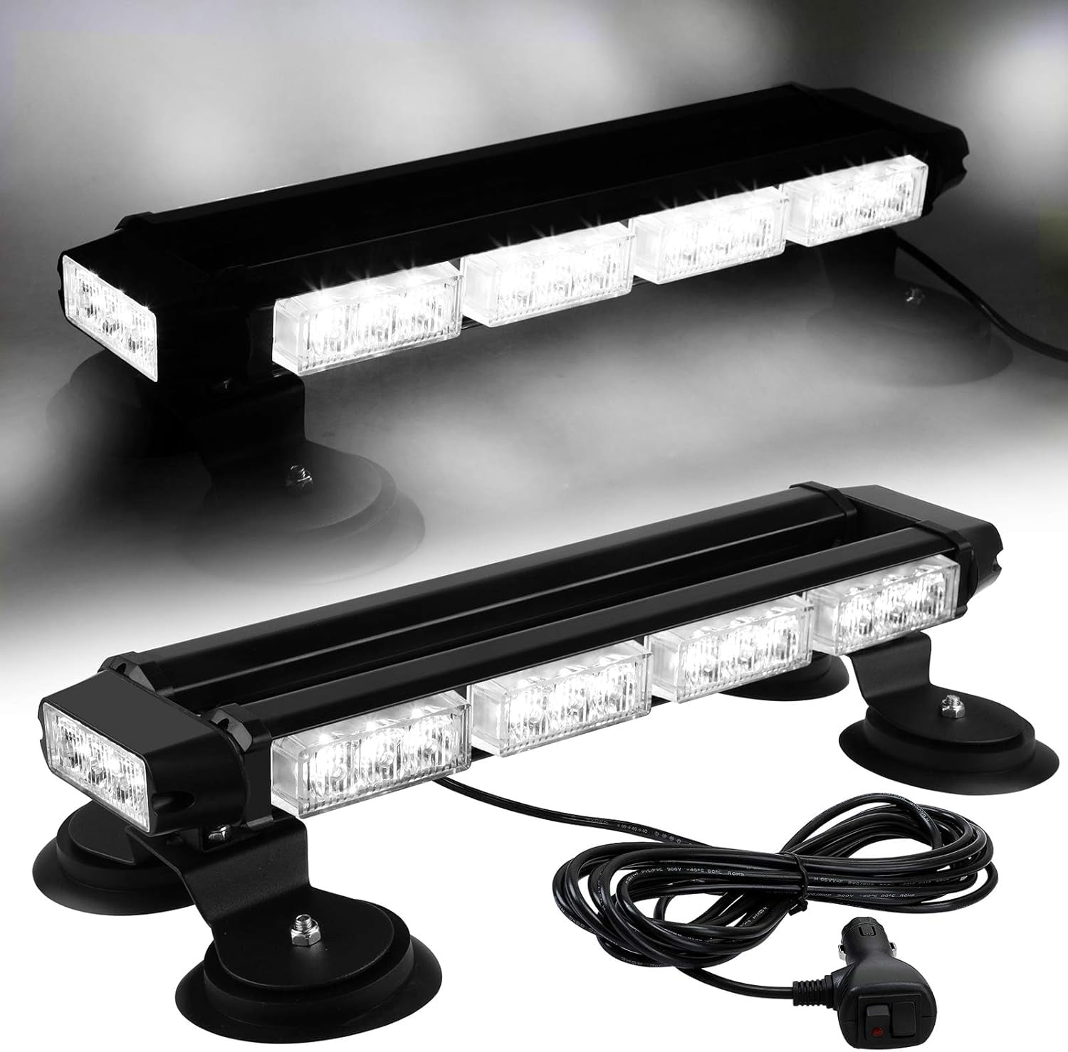16.8 Inch LED Strobe Flashing Light Bar, 26 Flashing Modes High ...