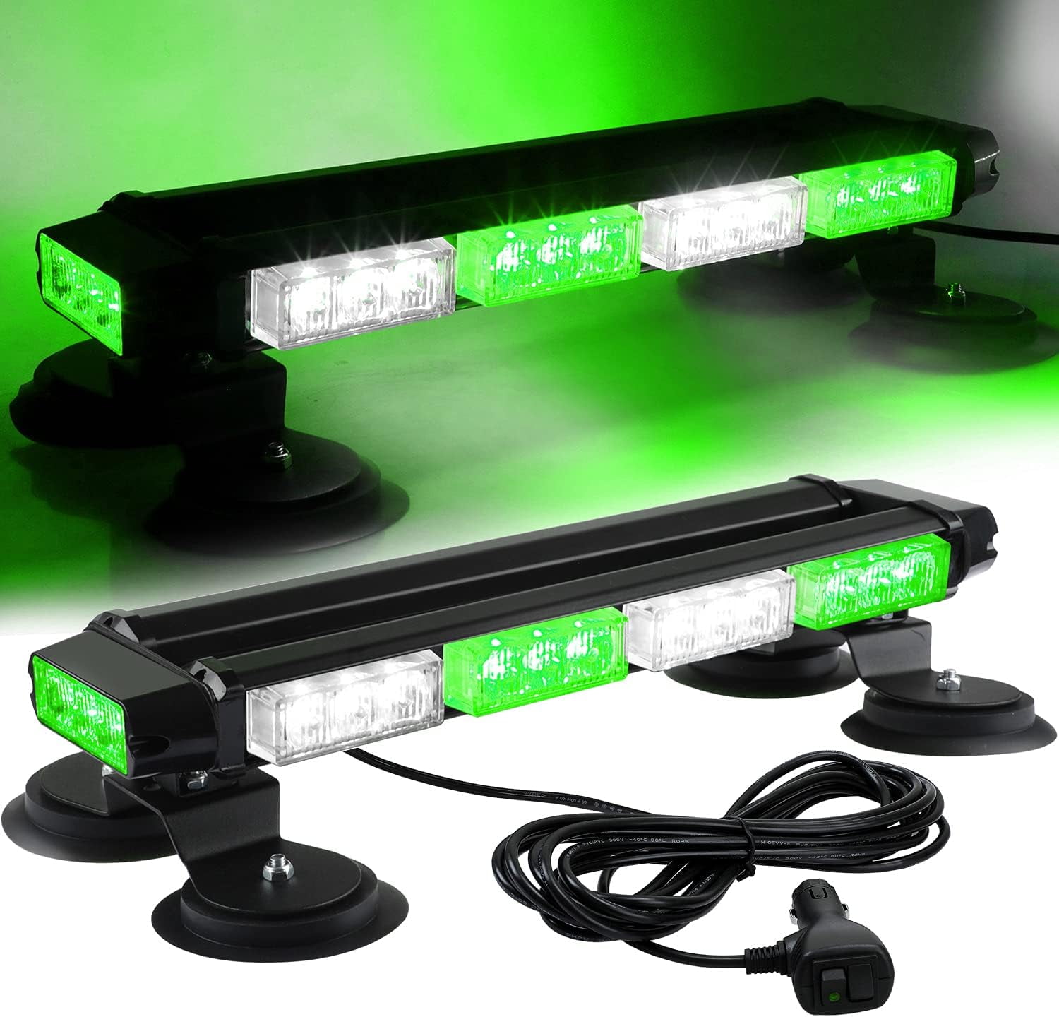16.8 Inch LED Strobe Flashing Light Bar, 26 Flashing Modes High ...