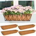 16" (8 Pack, Rectangular) Trough Coco Liners for Planter – Medium ...