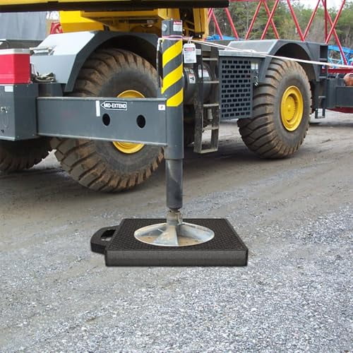 16.8" x 14.4" x 2" inch Heavy-Duty Rubber Outrigger Pad, Portable RV ...