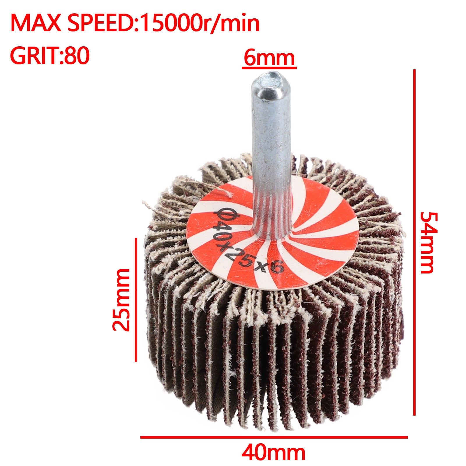 16-80mm 80 Grit Sandpaper Flap Wheel Disc Abrasive Grinding Wheel ...