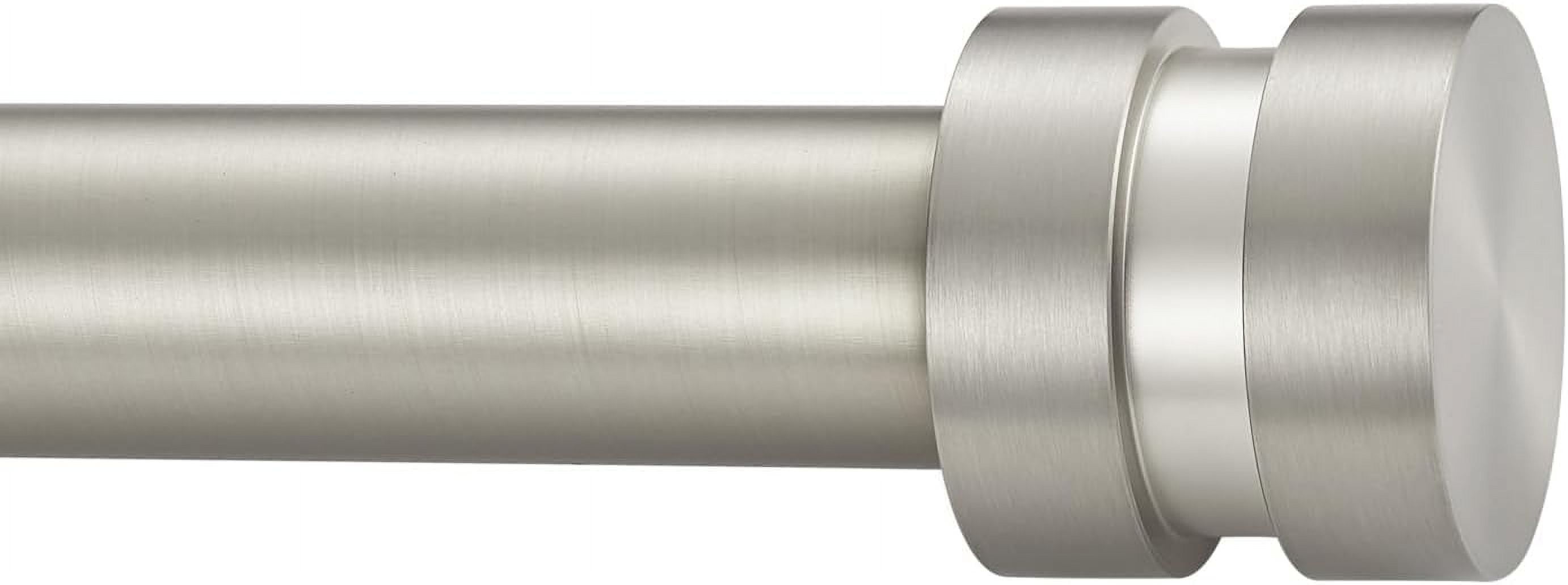 16-86 inch Long Adjustable Matte Nickel Curtain Rods,1 inch Diameter Splicing Heavy Duty Rod Set ...