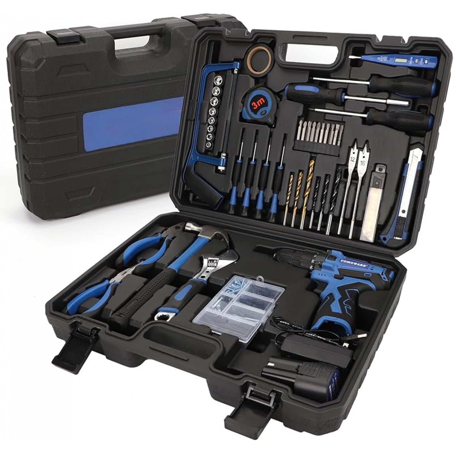 16.8V Cordless Drill Set Combo Kit, 153 Pcs Tool Kit for Home ...