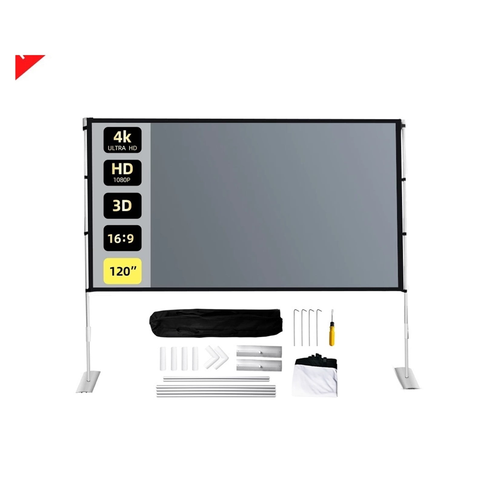 16:9 84 100 120 Inch Home Projector Outdoor Anti-Light And Protection ...