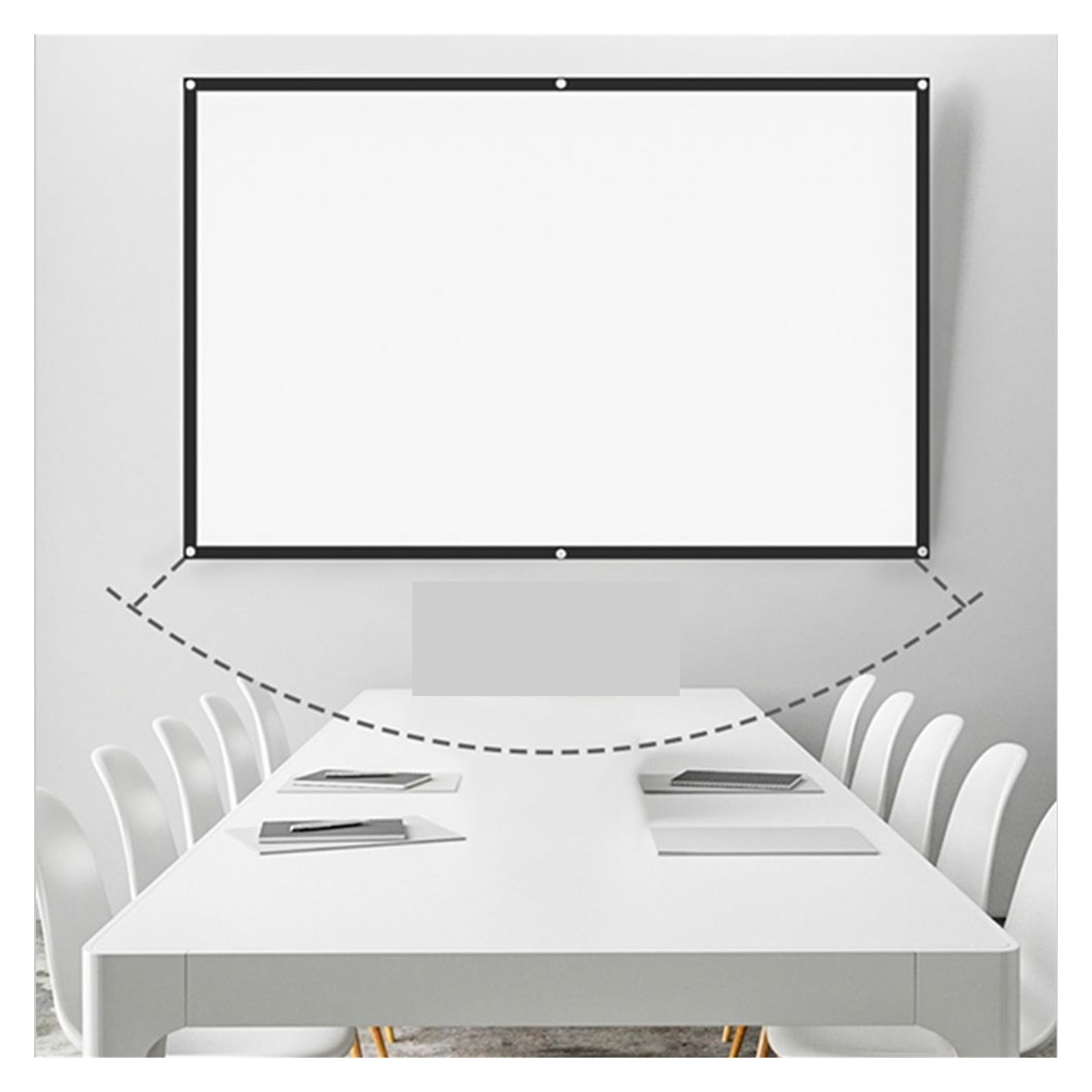 16:9 High Density 100 Portable Projector Screen Curtain Projection ...