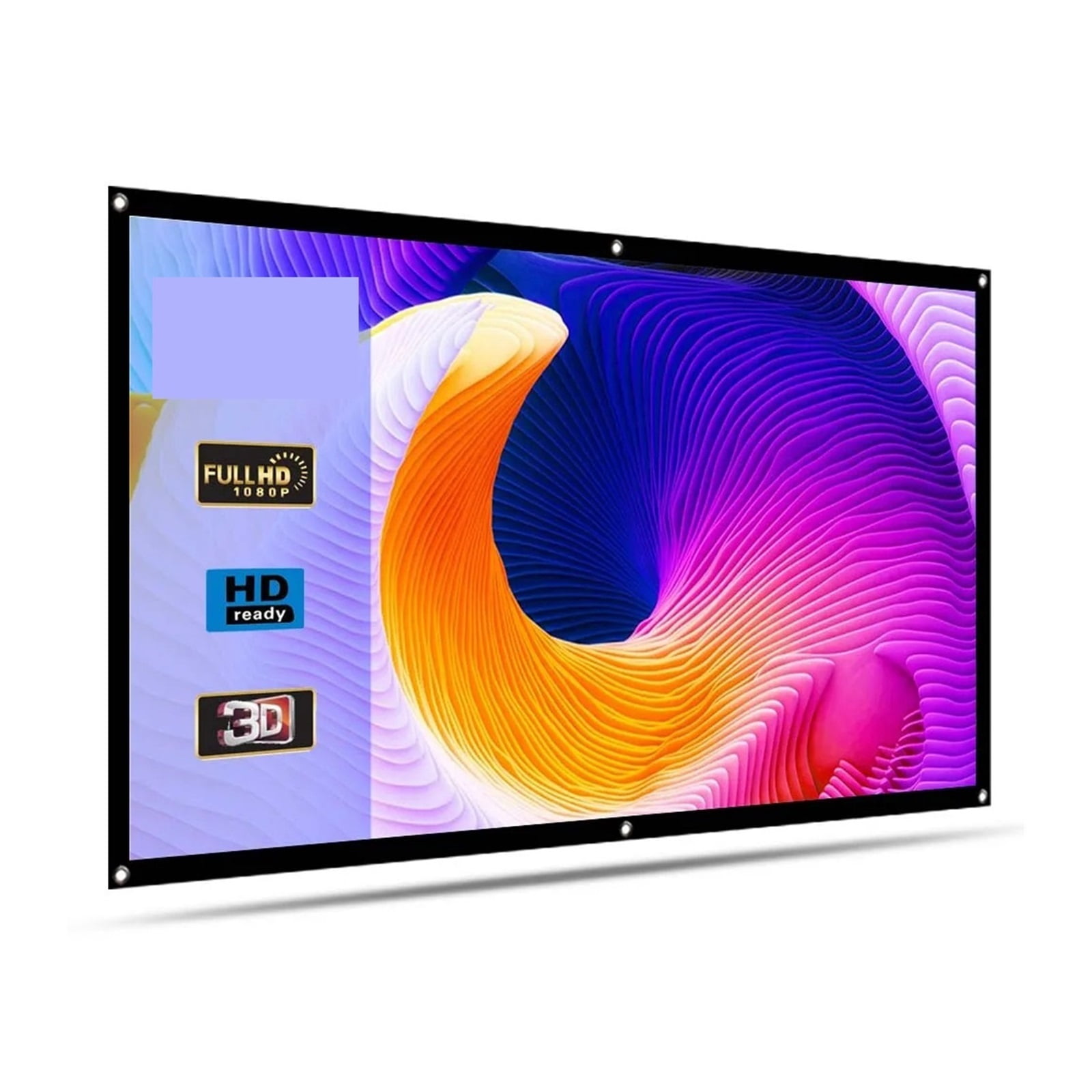 16:9 Portable 120 Inch Projector Screen 100 Inch Wall Mounted Screen ...