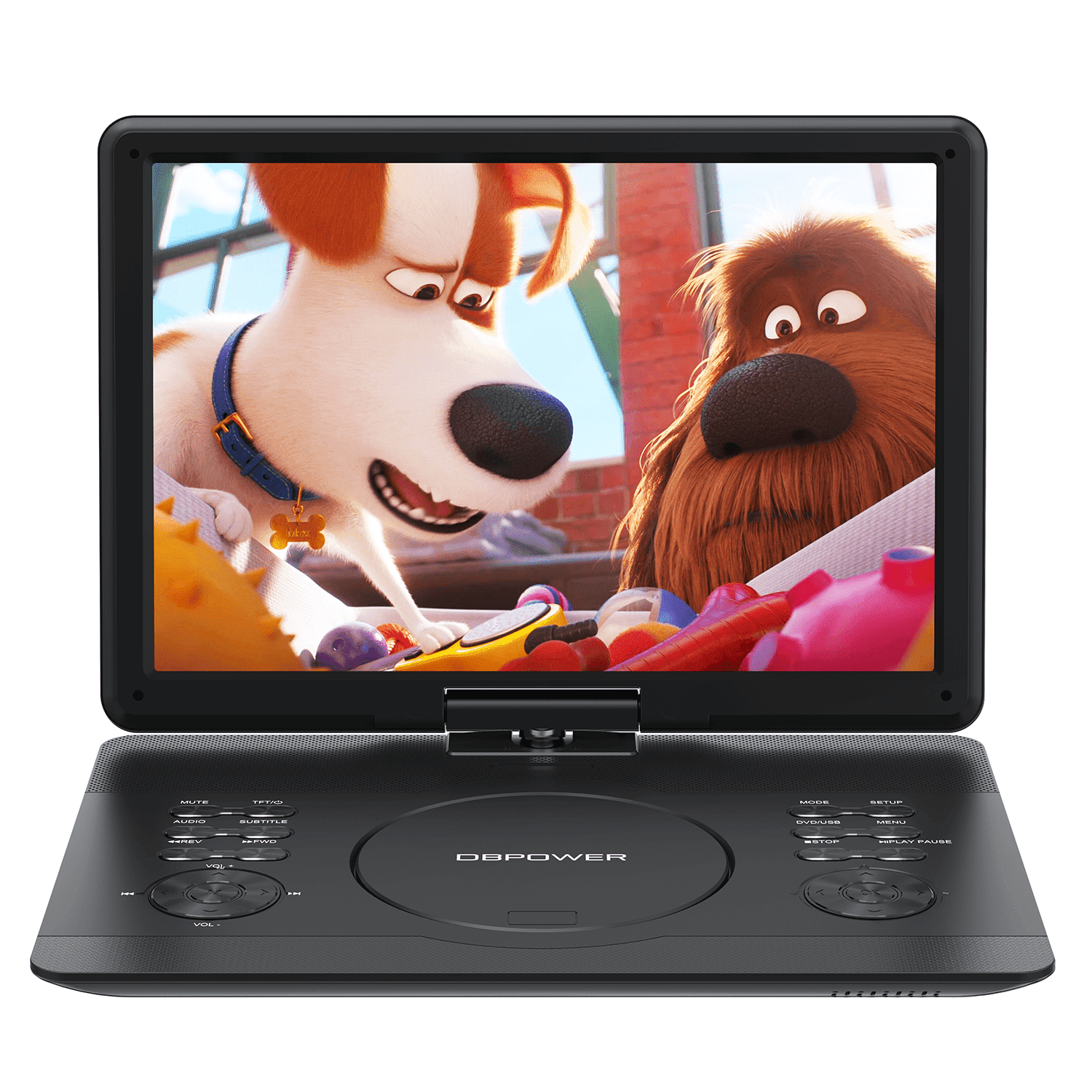 DBPOWER 16.9" Portable DVD Player with HD Swivel Large Screen，Support USB/SD/ DVD/TV Sync(Do Not ...